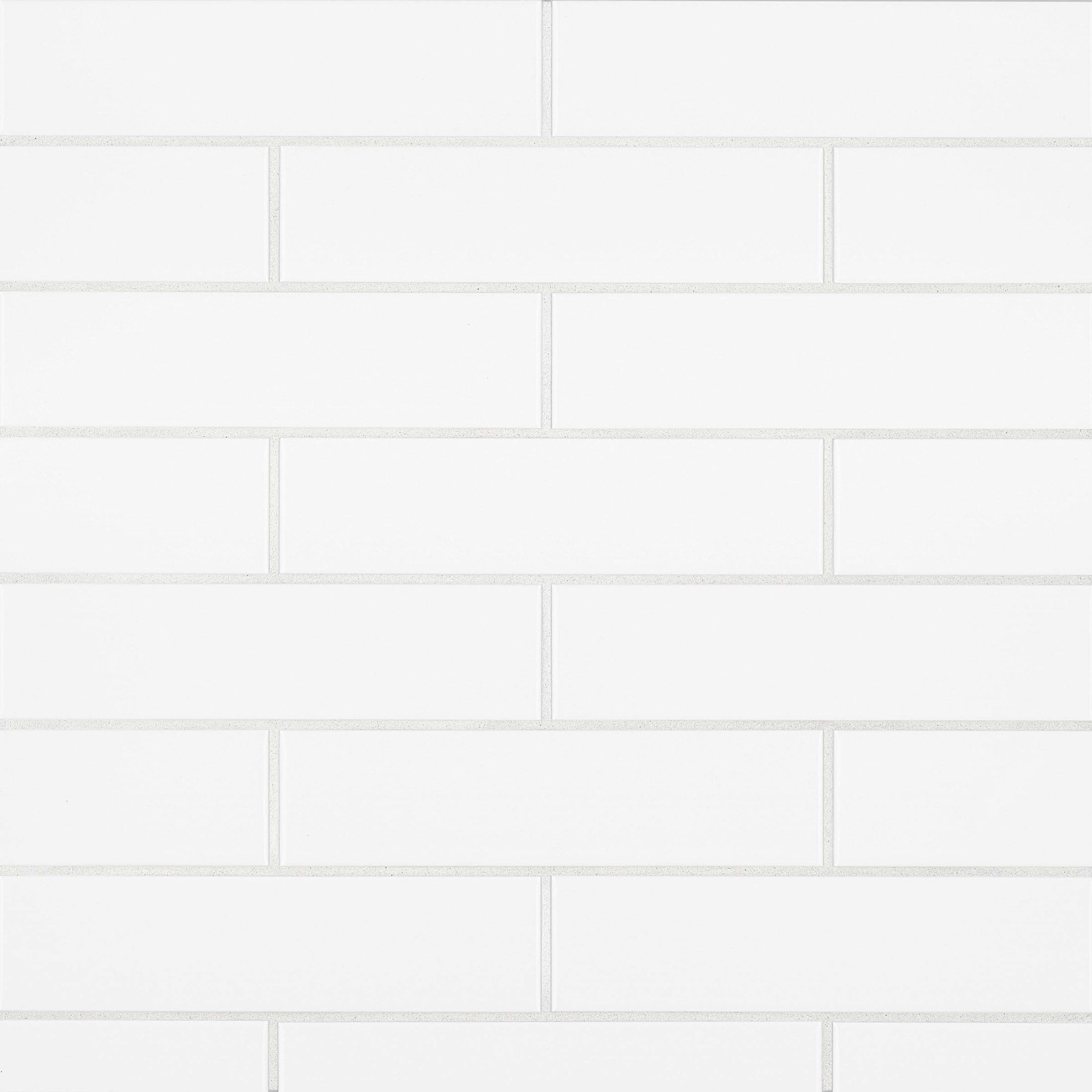 Bedrosians Traditions Rectangle Matte Ceramic Tile 3 x 12, Ice White ...