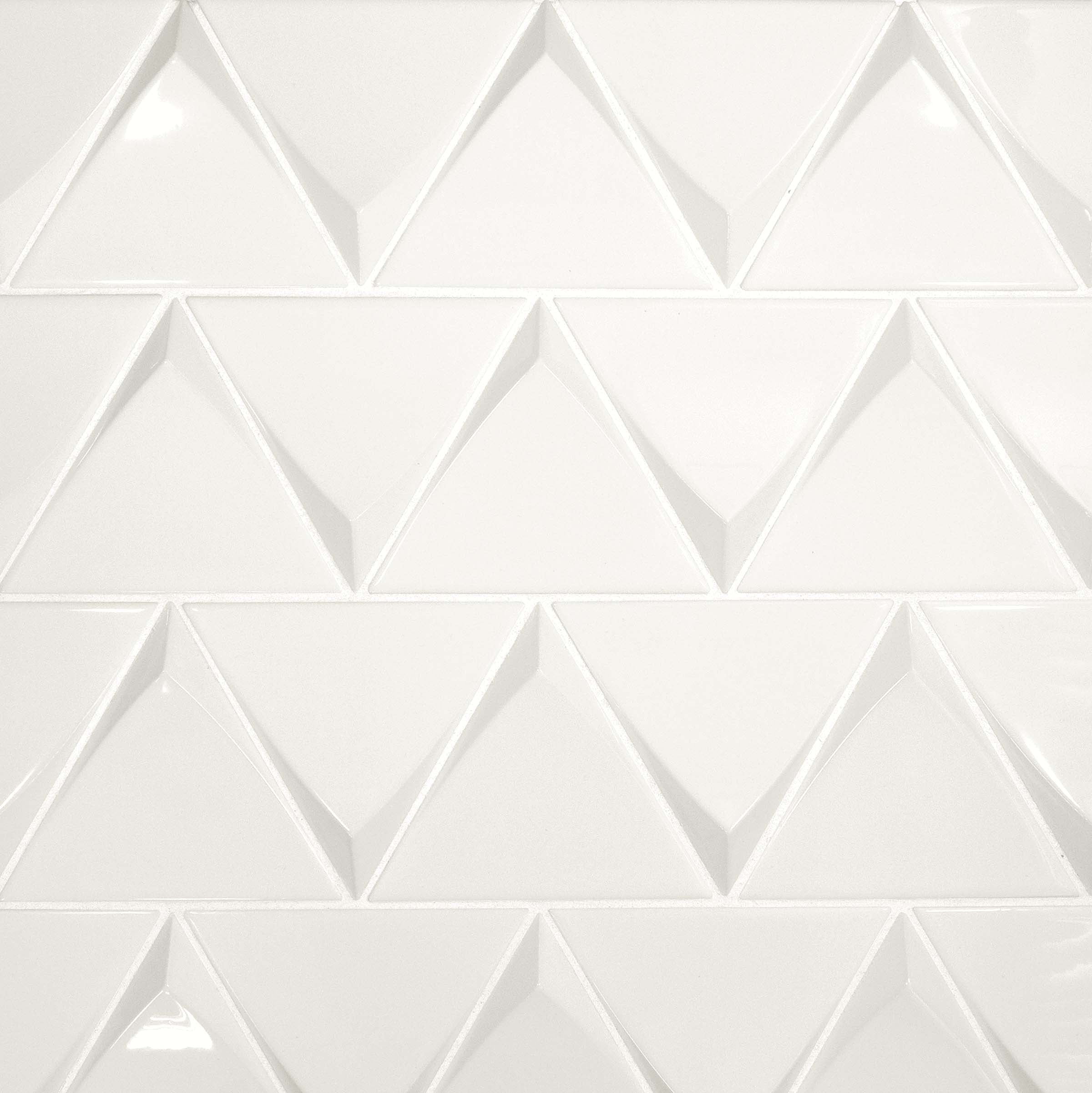 Bedrosians Triangolo 5" x 5" Ceramic Field Tile in White (20-Pack, 1 ...