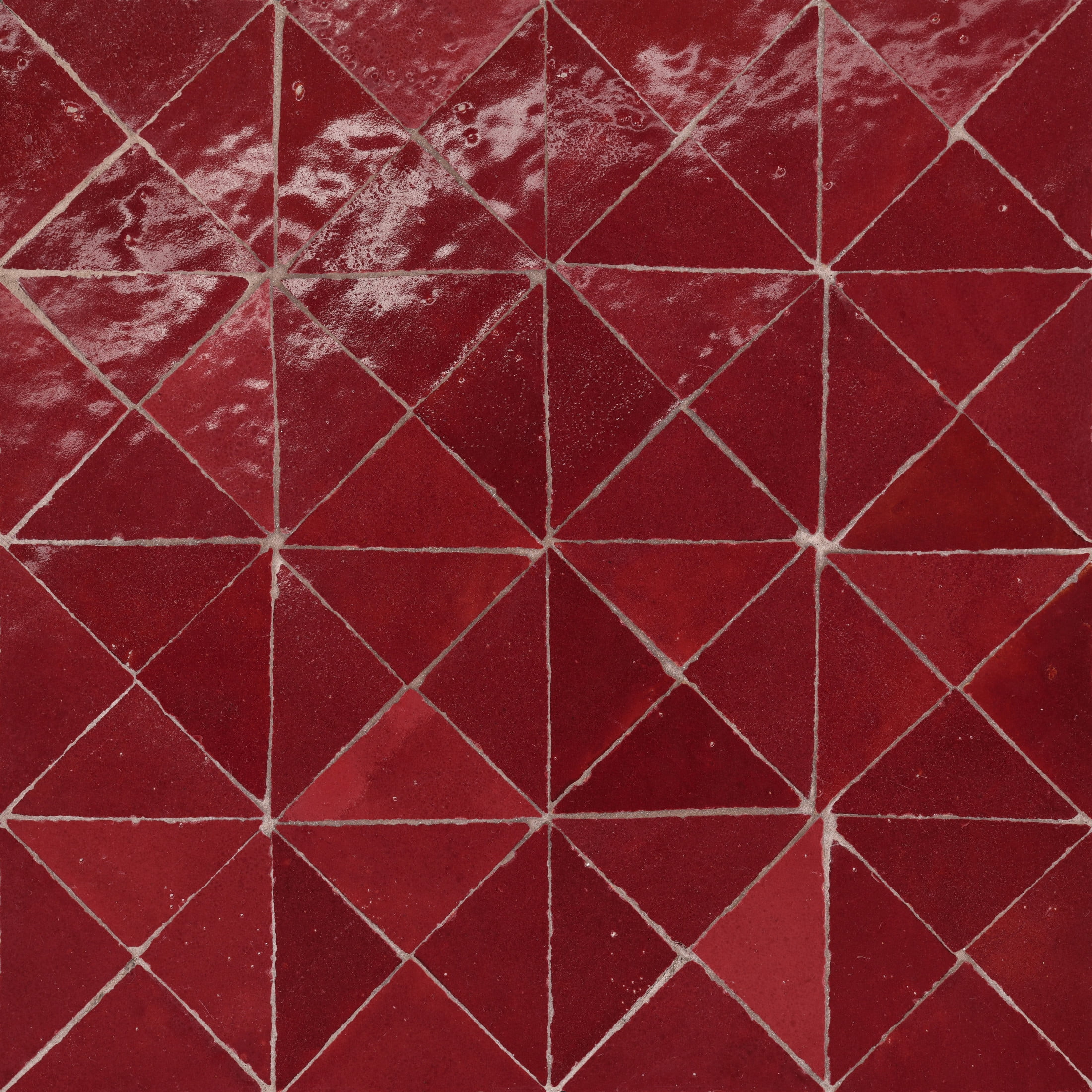 Bedrosians Zagora Triangle Gloss Ceramic Mosaic 12 x 12, Rouge (10.76 ...