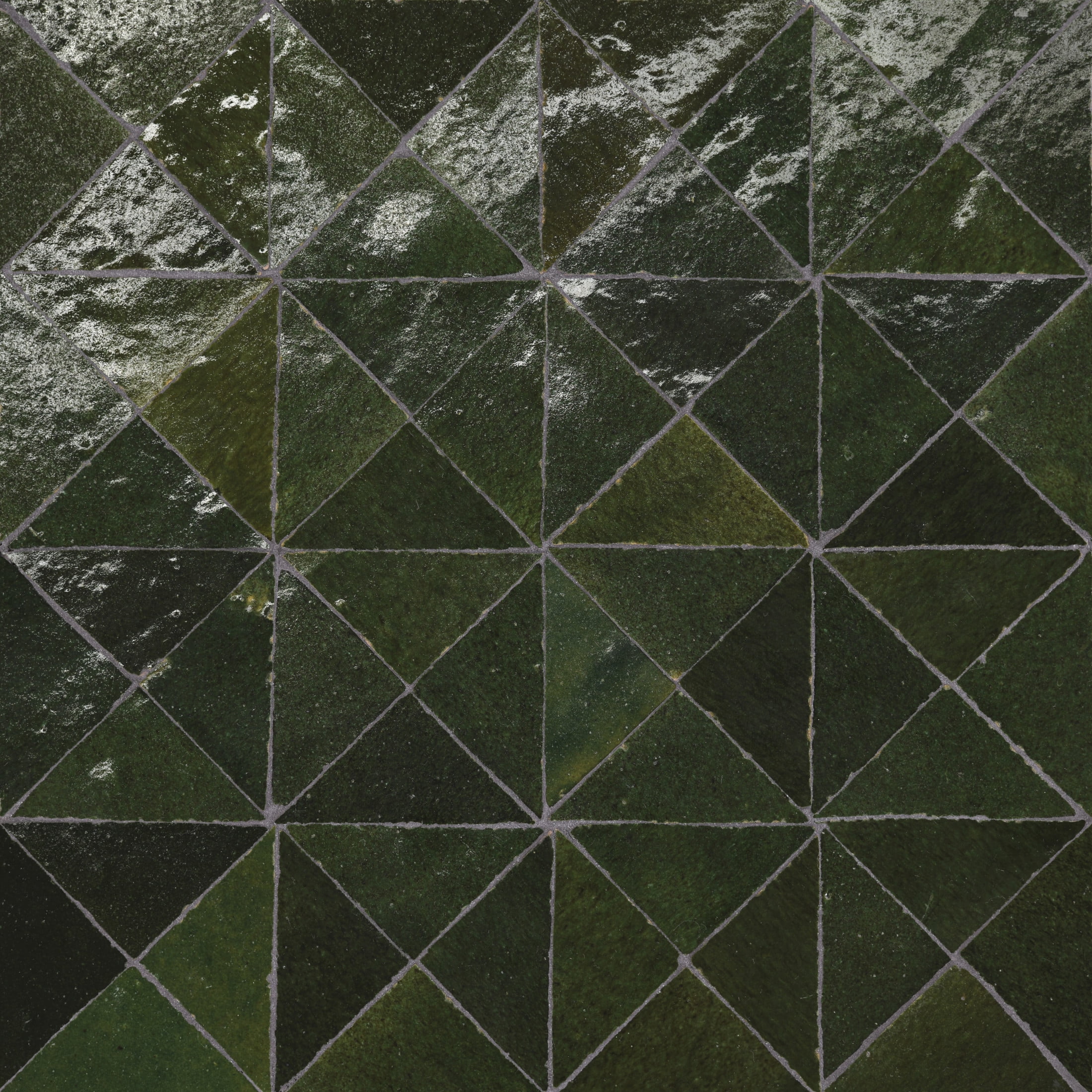 Bedrosians Zagora Triangle Gloss Ceramic Mosaic 12 x 12, Vert Mousse ...