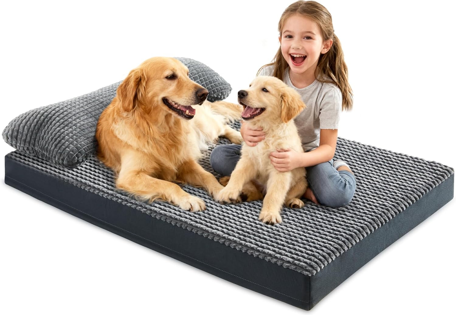 Beds for Large Dogs Fixable Deluxe Cozy Kennel Beds for Crates Washable ...
