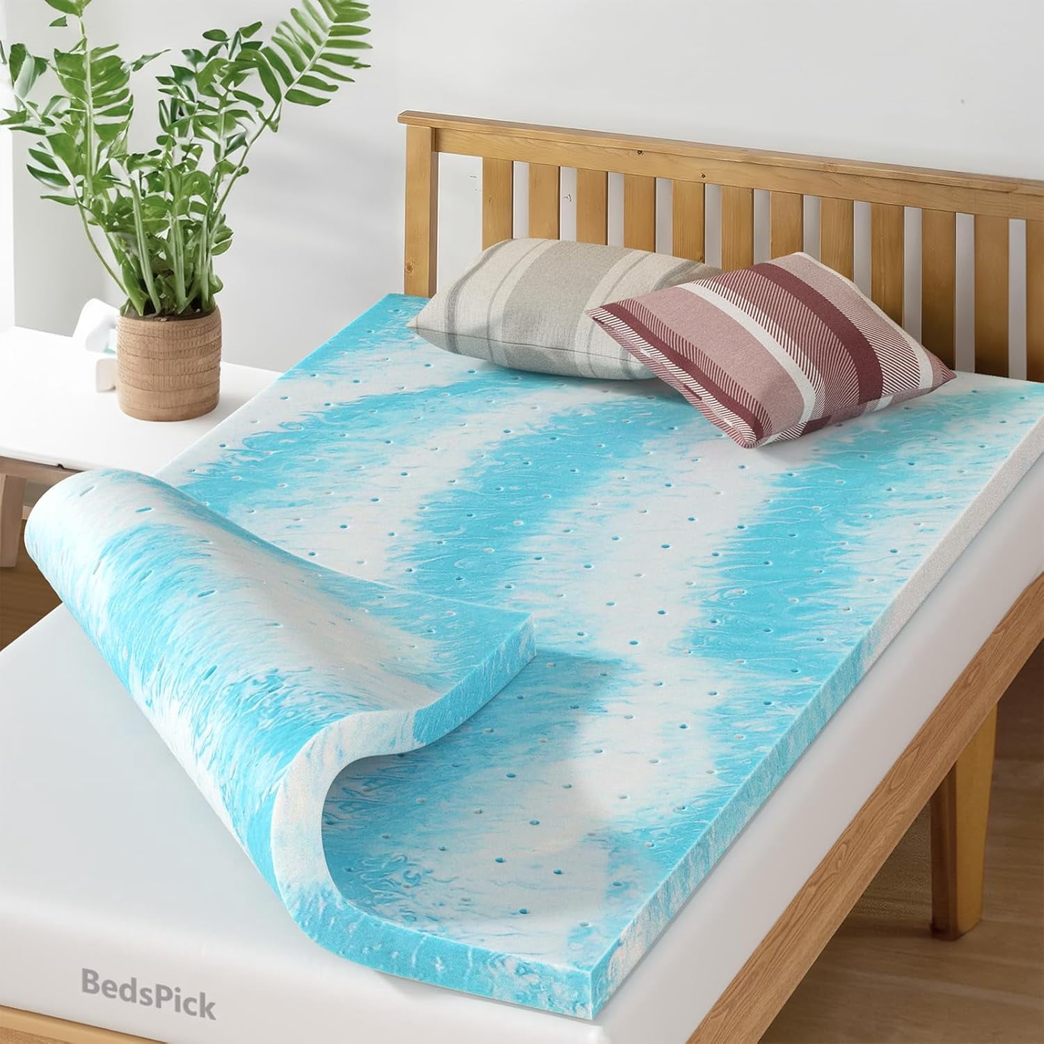 BedsPick 3 Inch Twin XL Memory Foam Mattress Topper,Memory Foam Dorm ...