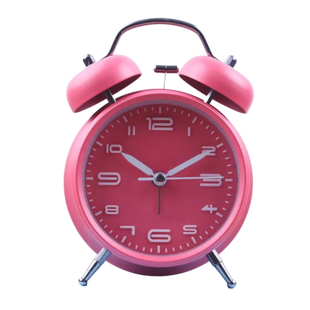 Bedside Alarm Clock with Twin Bell Vintage Battery Analogue Quartz Loud ...