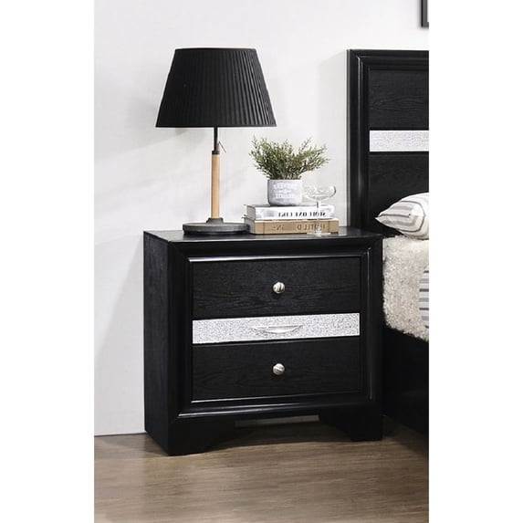 Bedside Cabinet | Modern Glam Style Nightstand for Bedroom | Wood ...