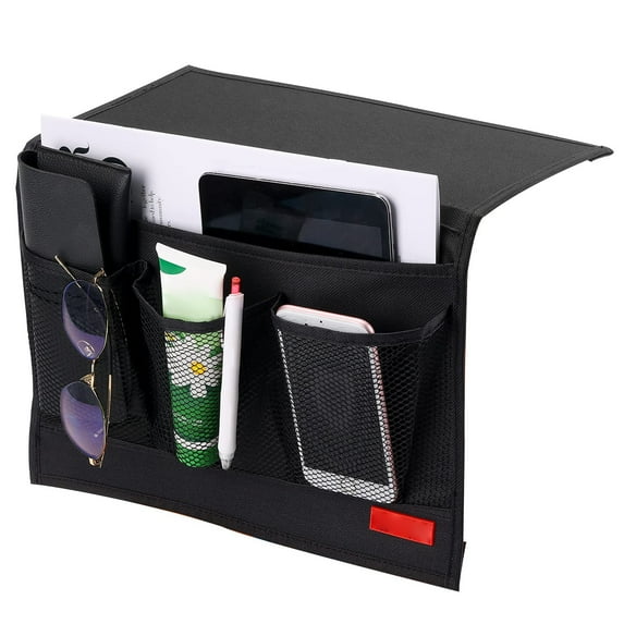 Bedside Caddy Organizer with Pockets, Remote Control Holder for Couch ...