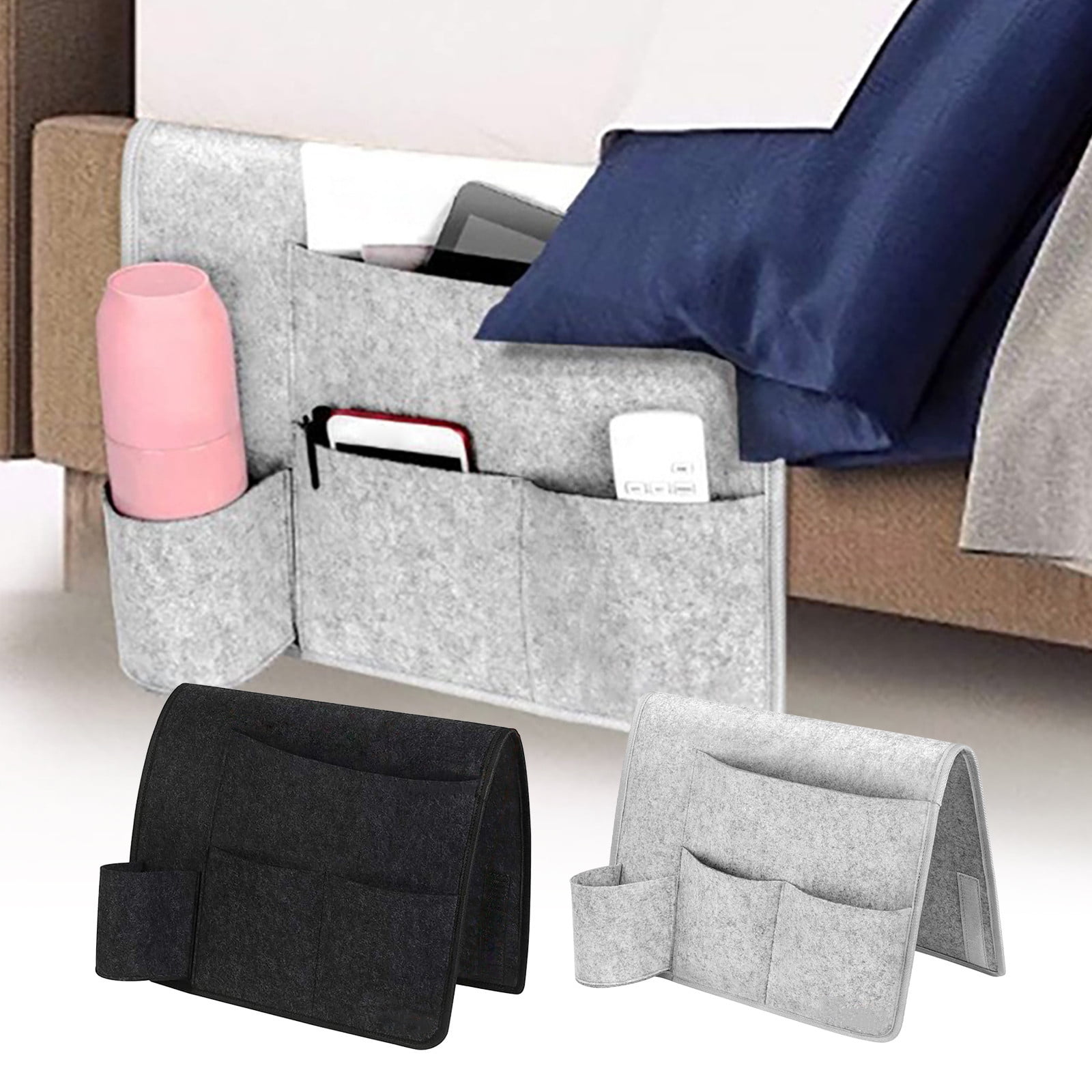 Bedside Caddy Storage Organizer, Hangable Bedside Bag, Waterproof Felt ...