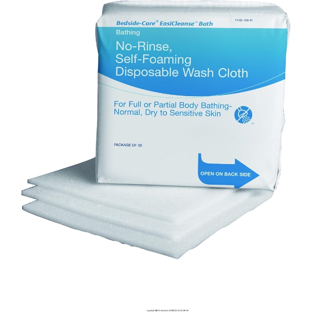 Bedside-Care EasiCleanse Bath Wipe or Washcloth 7-9/10 x 7-9/10" 7055 ...