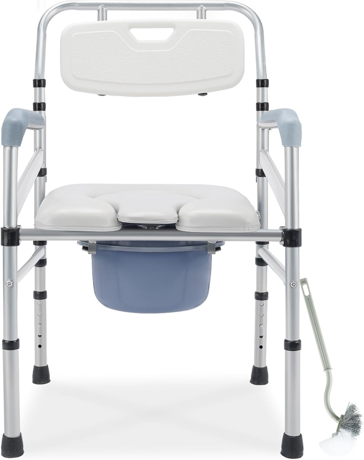 Bedside Commode, 4 in 1 Portable Toilet for Adults with Upgraded ...