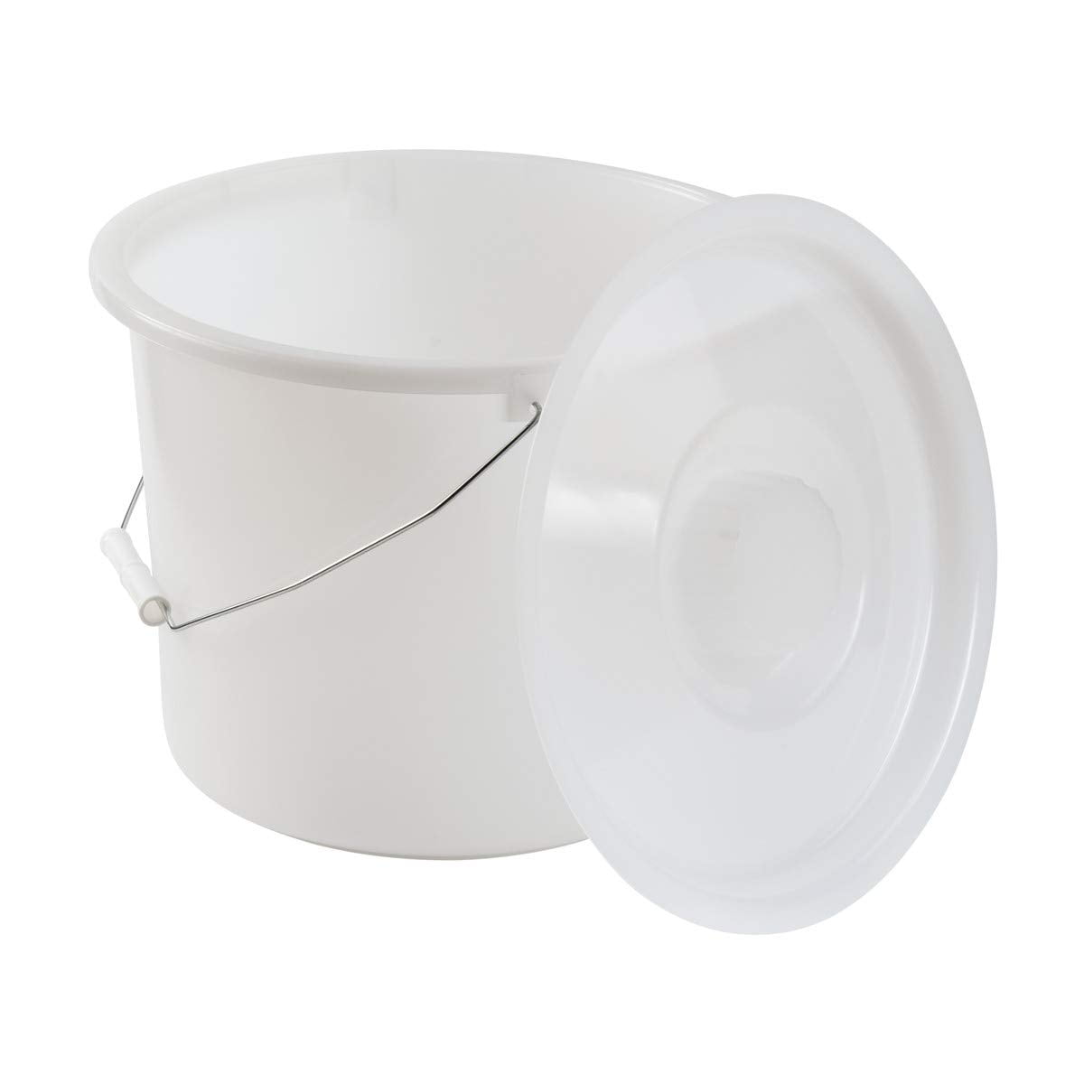 Bedside Commode Replacement Bucket with Lid & Handle, Easy to Clean ...