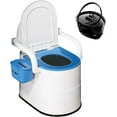 Bedside Commode Toilet for Elderly, Portable Toilet for Adults with ...