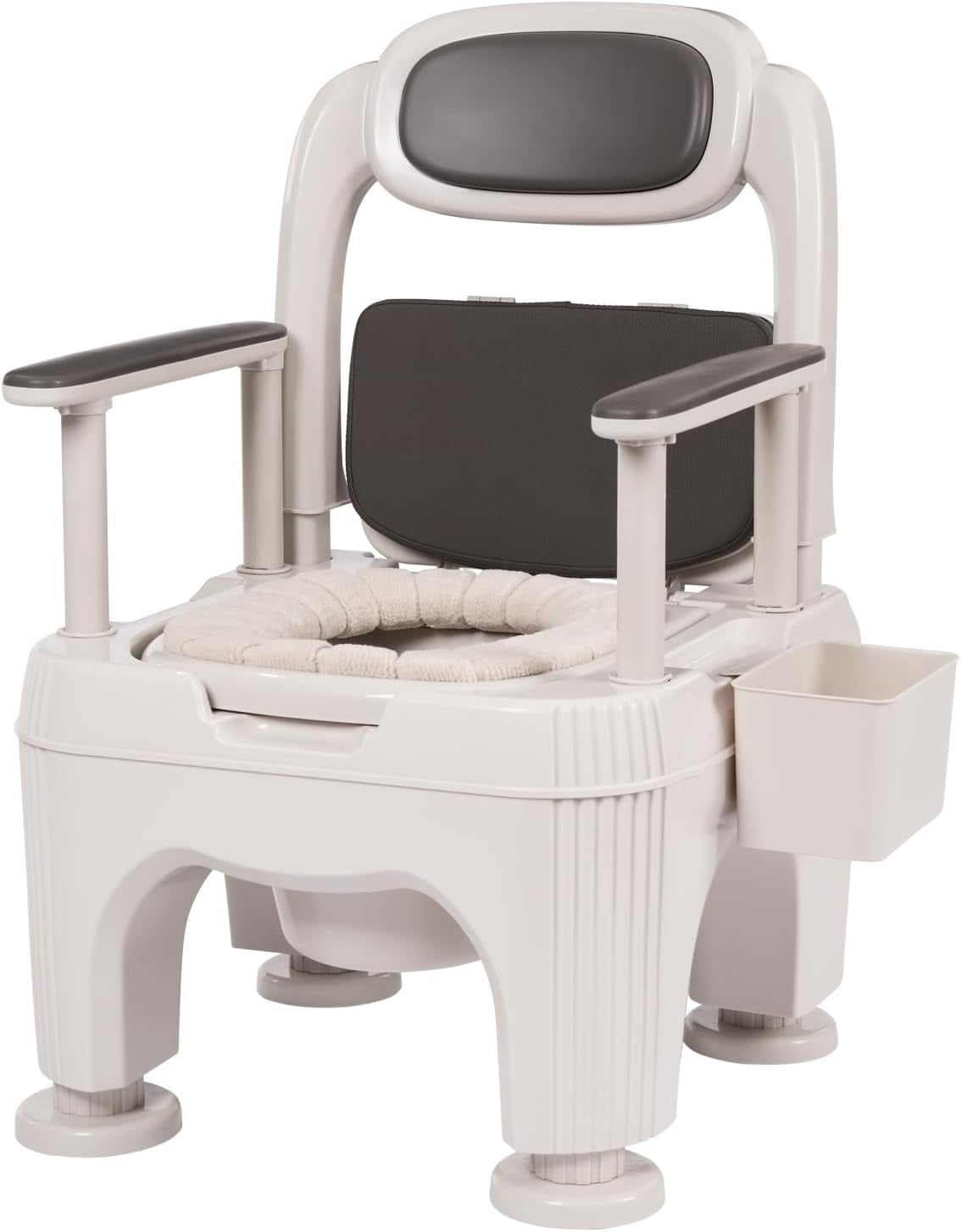 Bedside Commode Toilet, Portable Toilet Seat Extra Wide Adult Potty ...