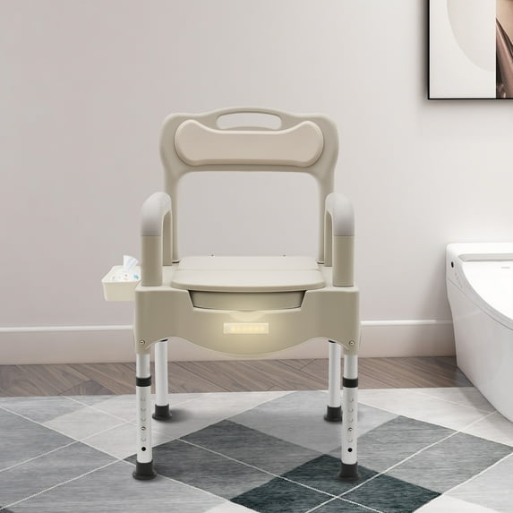 Bedside Commodes Chair, Portable Toilet Chair, Height Adjustable ...
