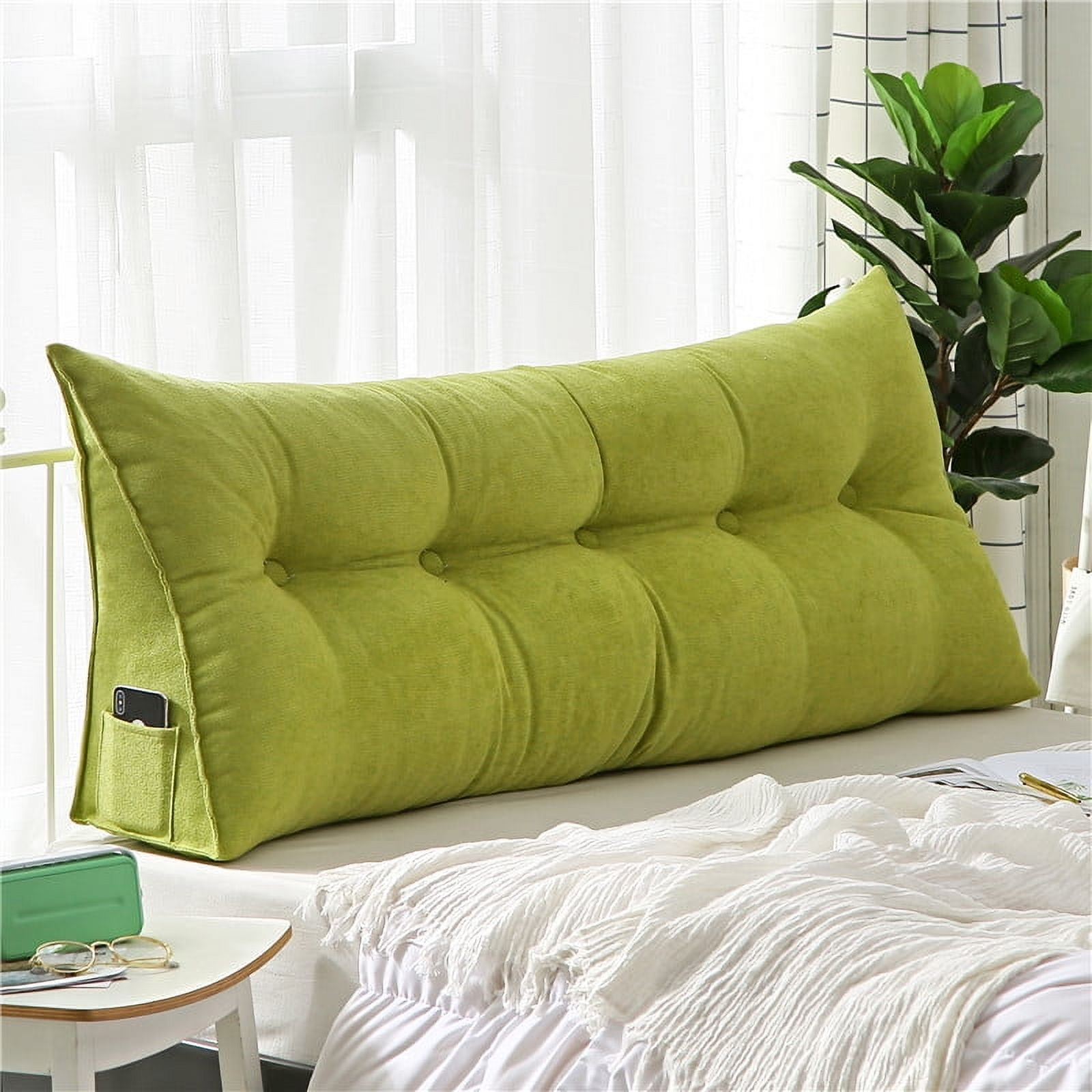 Bedside Cushion Pillow Soft Bag Triangle Sofa Large Backrest Waist ...