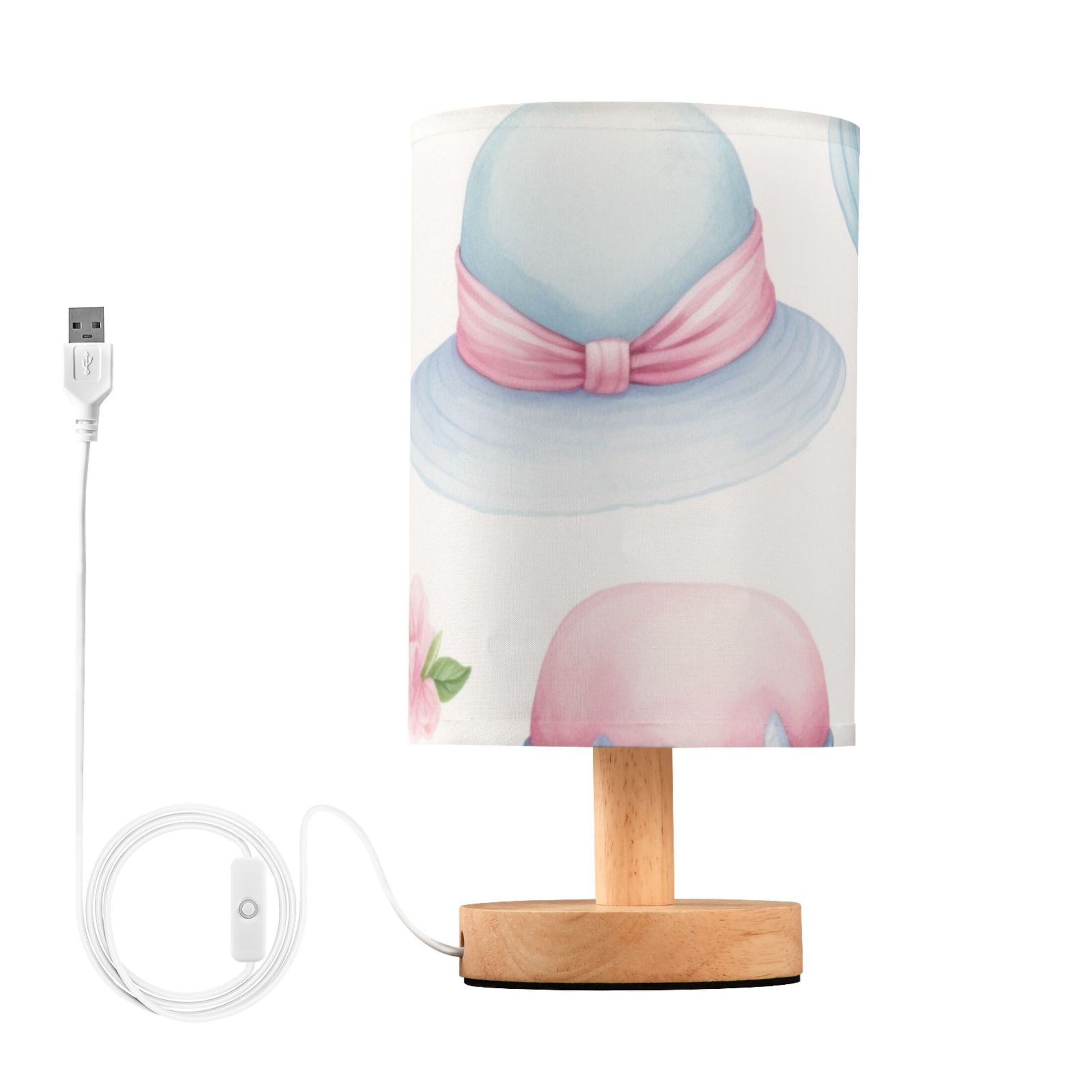 Bedside Desk Lamp LED Hat with Bow Tie Table Nightstand Lamps Warm ...