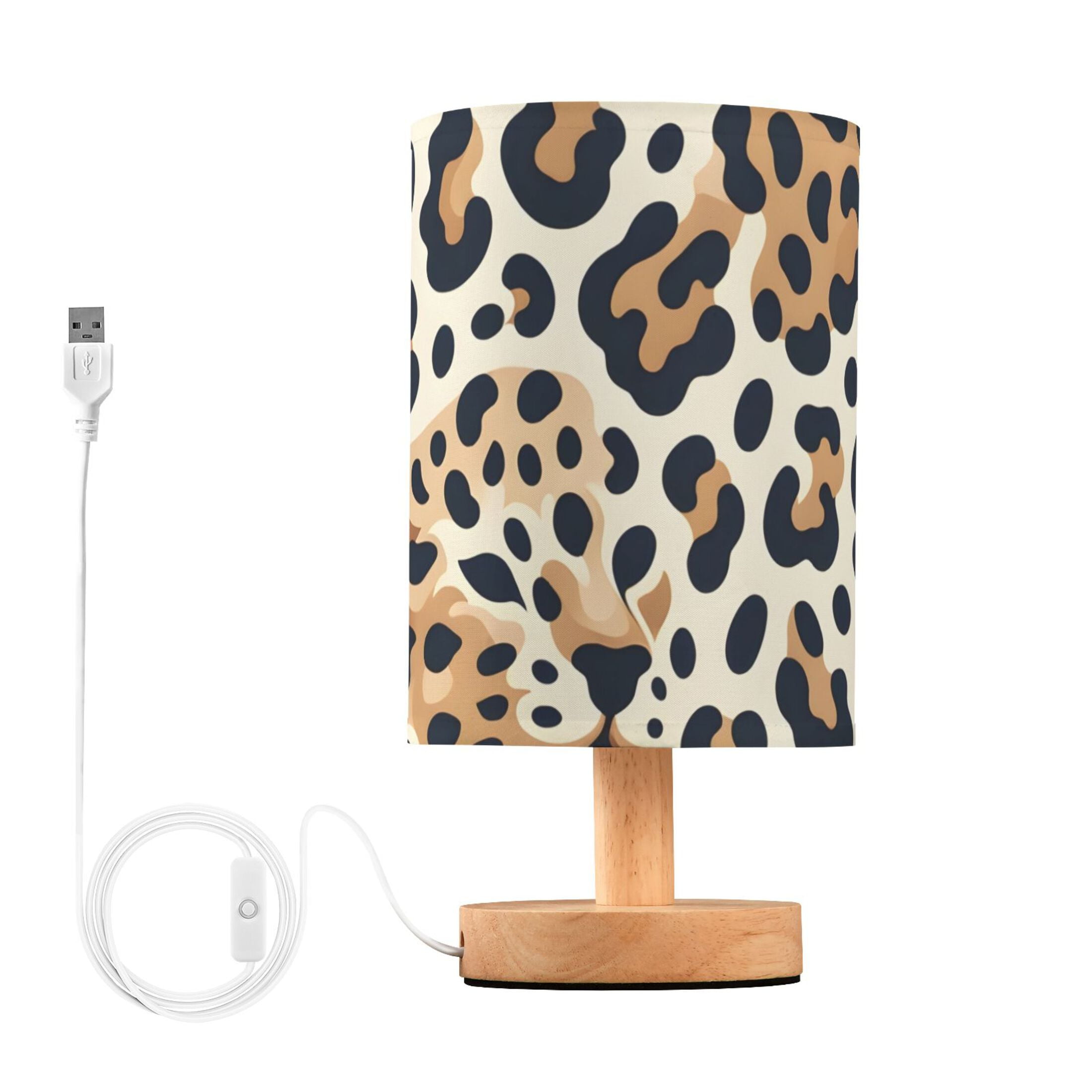 Bedside Desk Lamp LED Leopard Face and Leopard Spot Table Nightstand ...