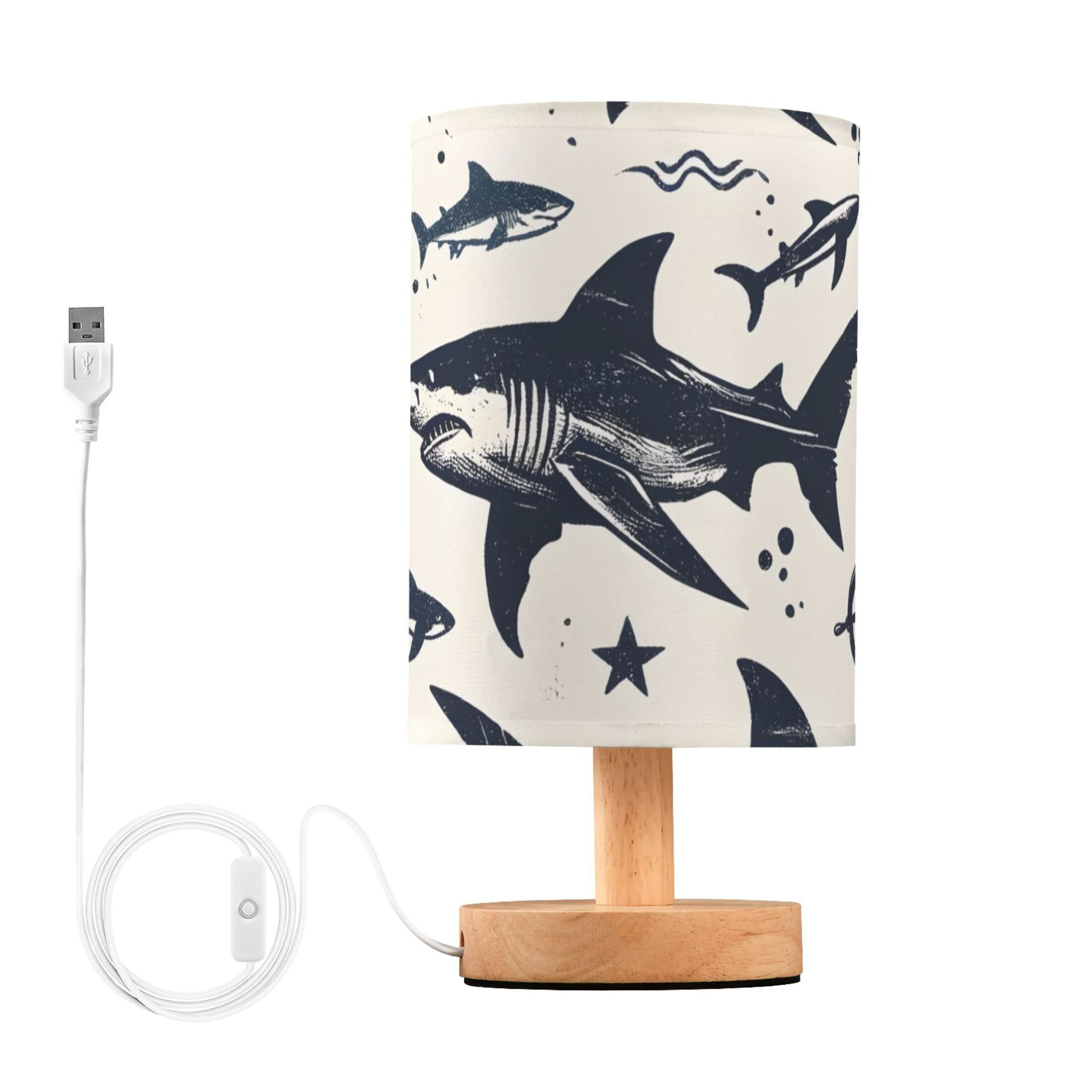 Bedside Desk Lamp LED Shark Star Anchor Rudder Table Nightstand Lamps ...