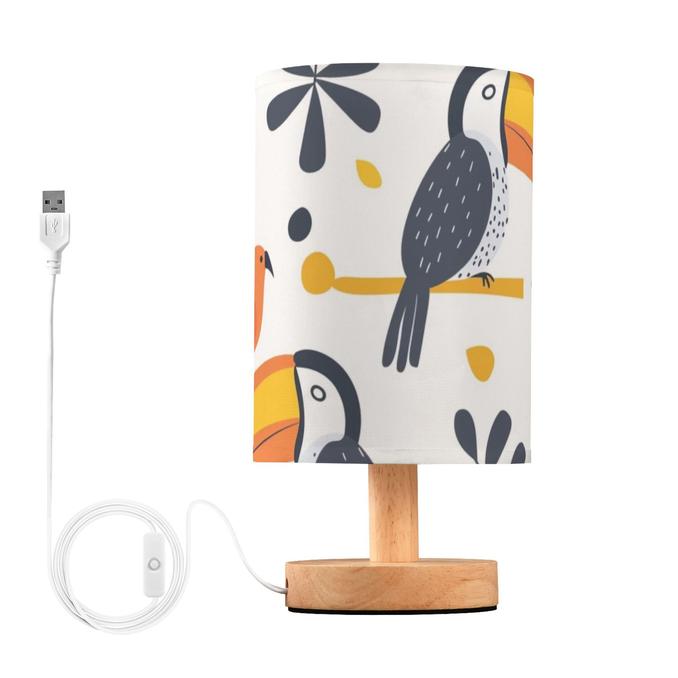 Bedside Desk Lamp LED Toucan Bird Giraffe Leaf Table Nightstand Lamps ...