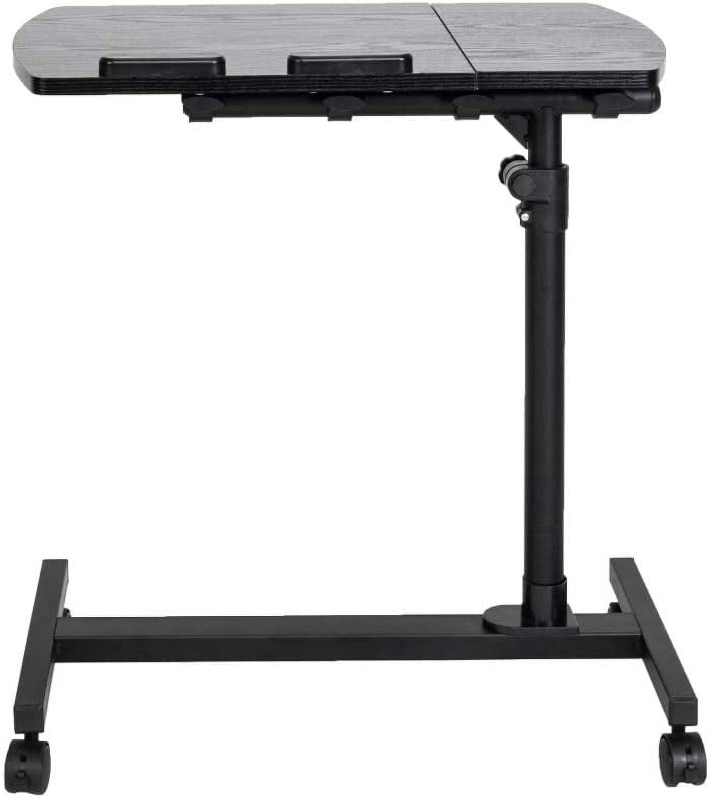 Bedside Desk Mobile Rolling Laptop Stand Tilting Table with Wheels ...