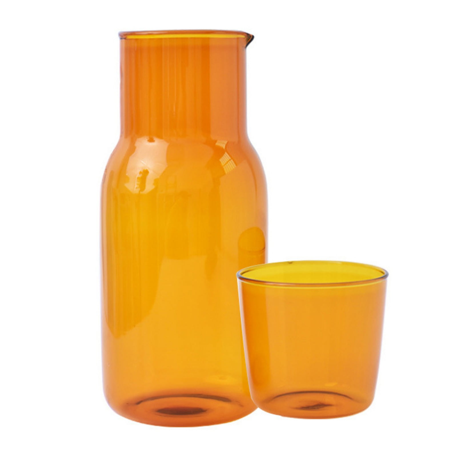 Bedside Glass Water Carafe Set with Cup, Glass Carafe with Lid ...
