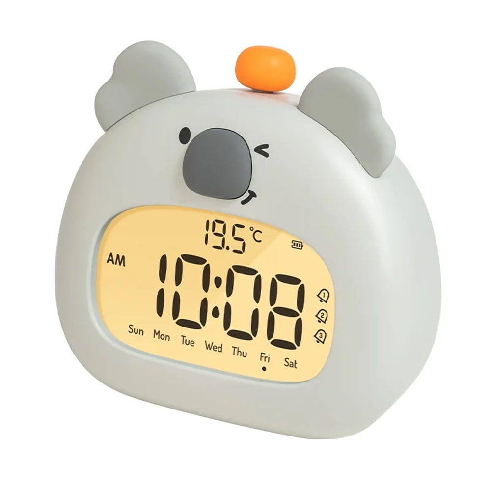 Bedside LED Clock Kids Alarm Clock Children's Sleep Trainier ...