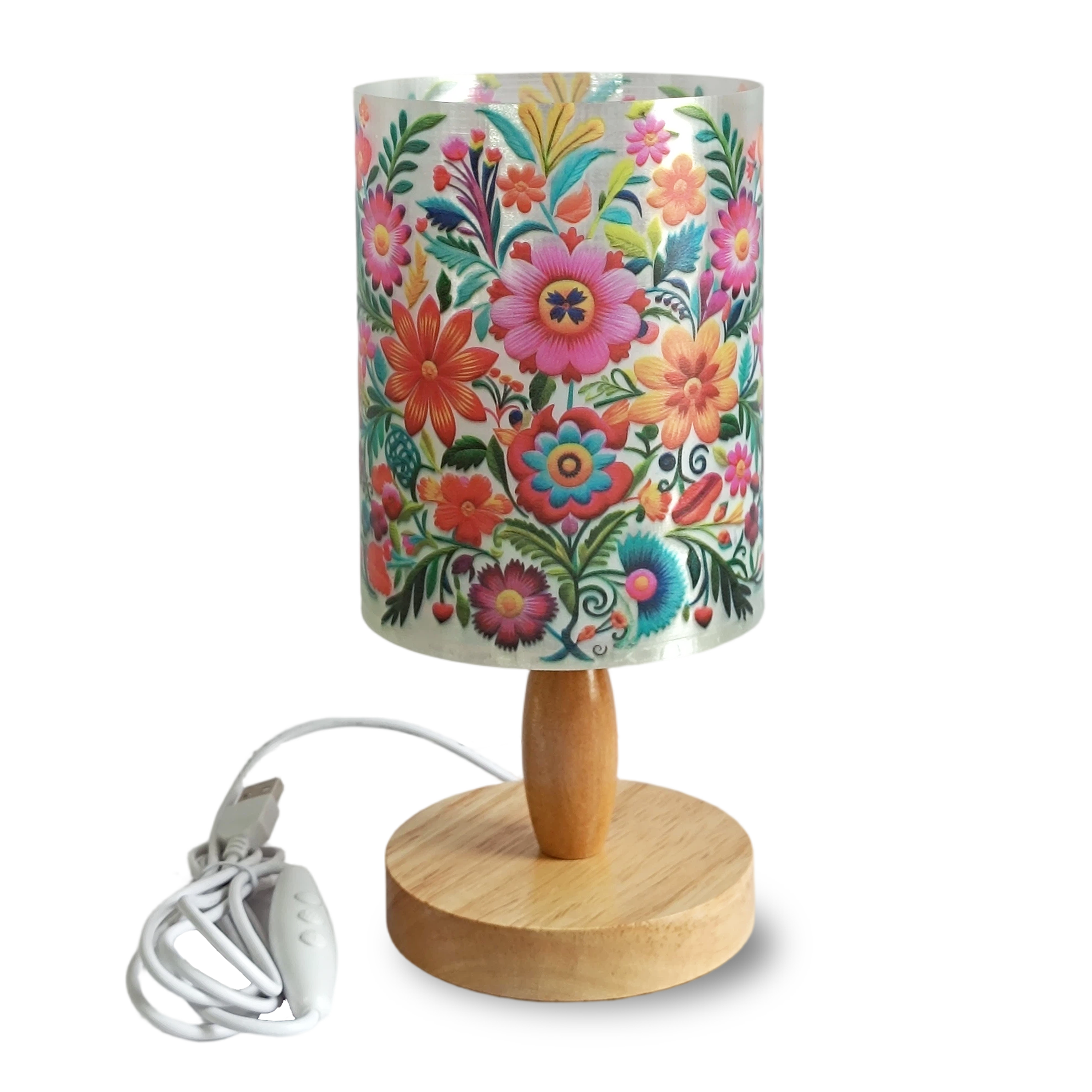 Bedside Lamp Flowers BohemianTable Lamp for Bedroom LED Nightstand Lamp ...