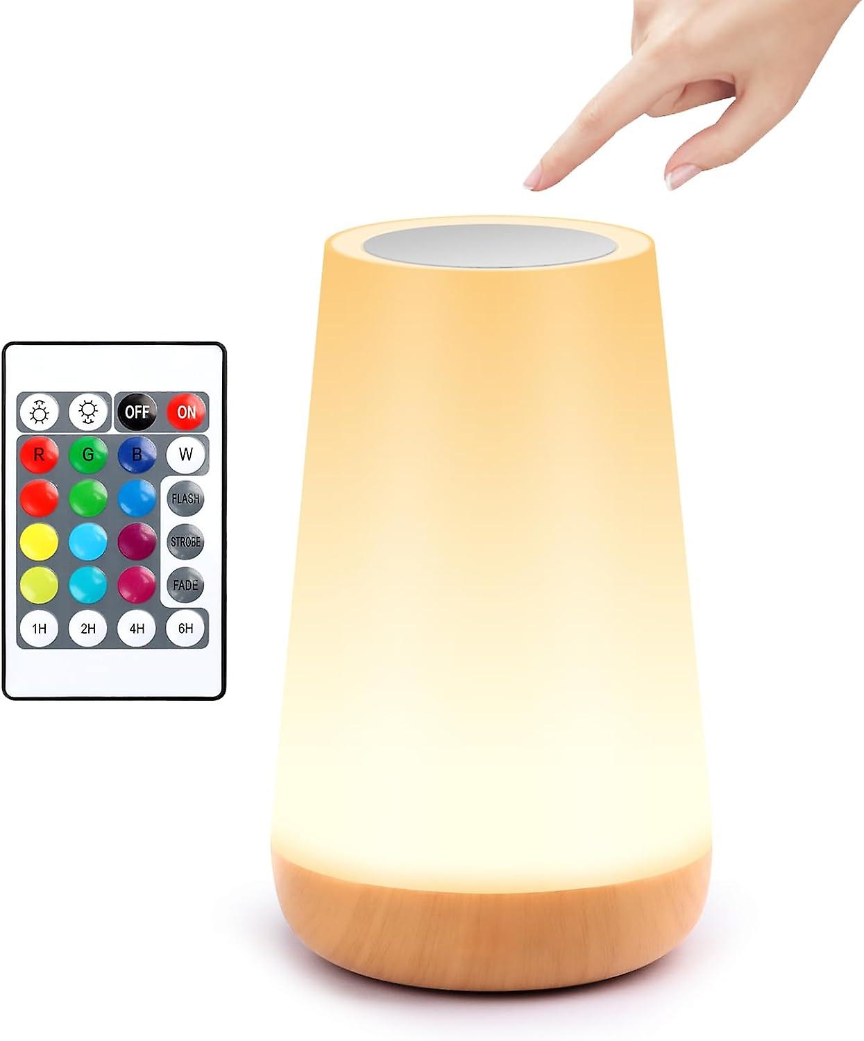 Bedside Lamp, Led Night Light With 13 Changing Colors, Rgb Touch Night ...