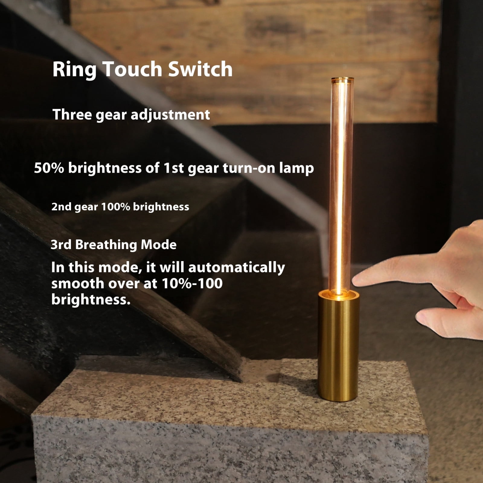 Bedside Lamp, Night Light, Dimmable LED, Adjustable Focus, Modern ...