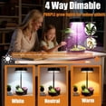 Bedside Lamp, for Bedroom with 4 Color Dimming, Grow Lights for Indoor ...