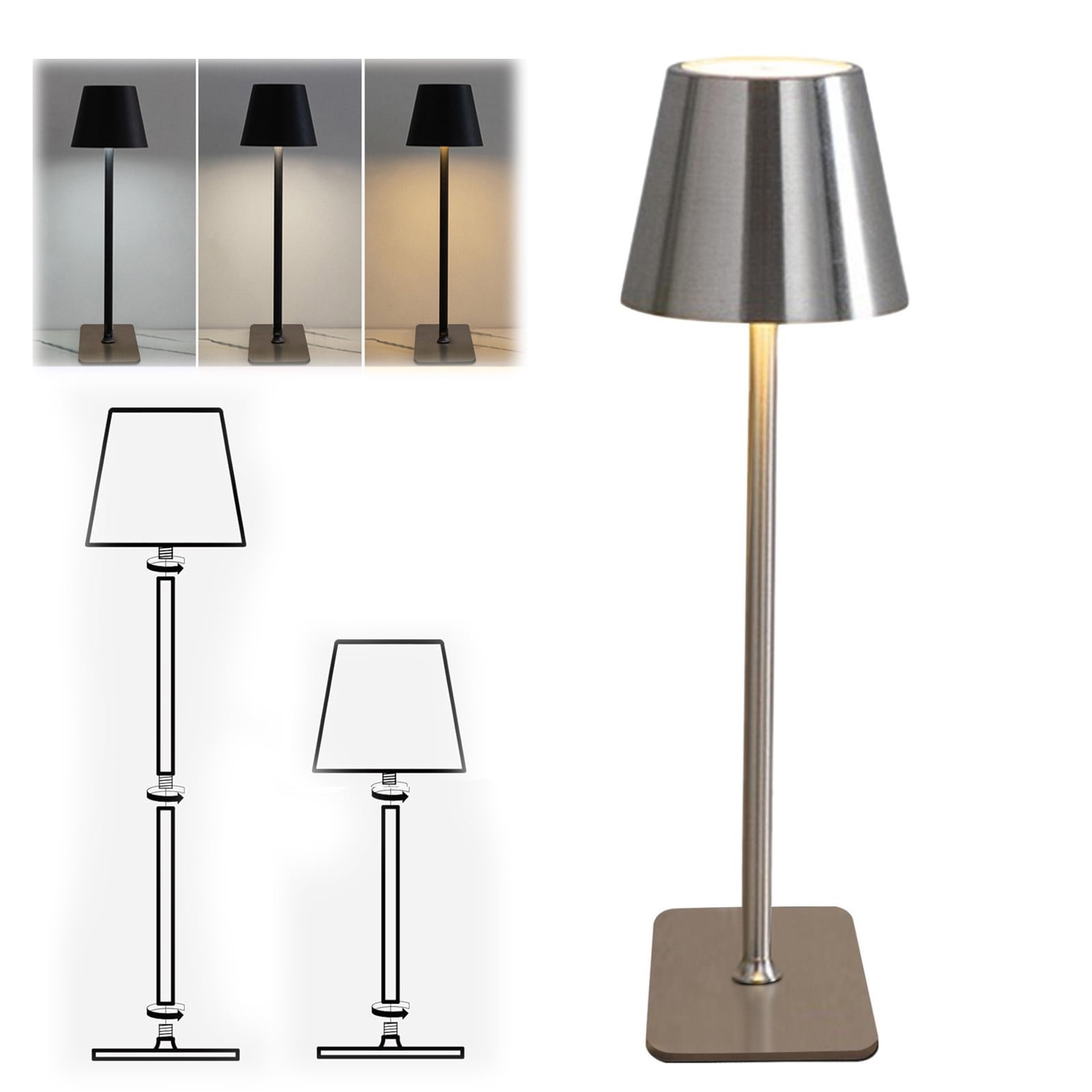 Bedside Lamps,Touch Lamp,Cordless Lamp,Rechargeable Lamp,Cordless Table ...