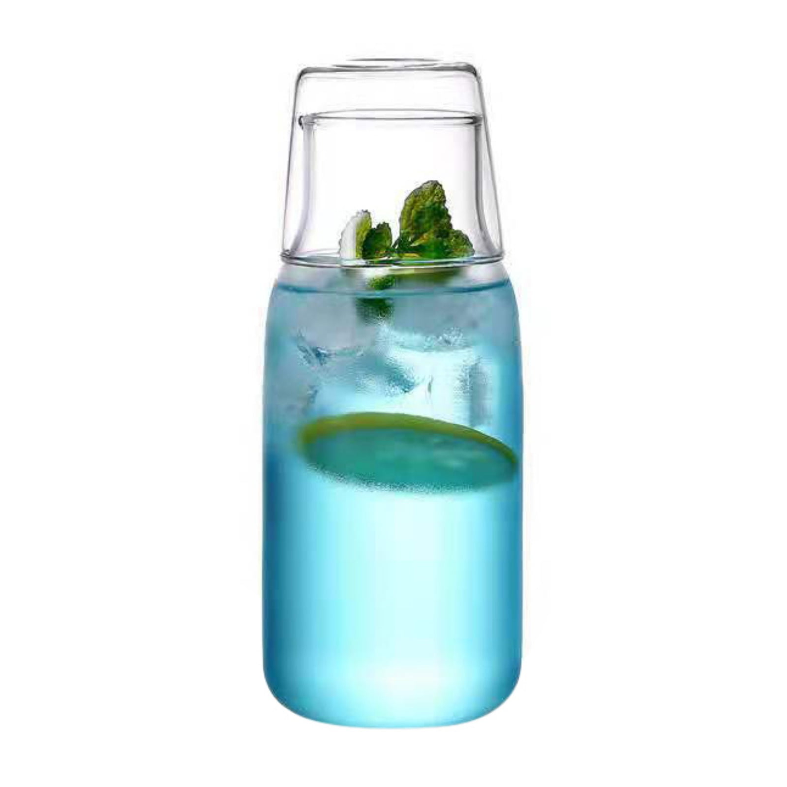 Bedside Nightstand Water Carafe and Glass Set,Clear Night Water Carafe ...