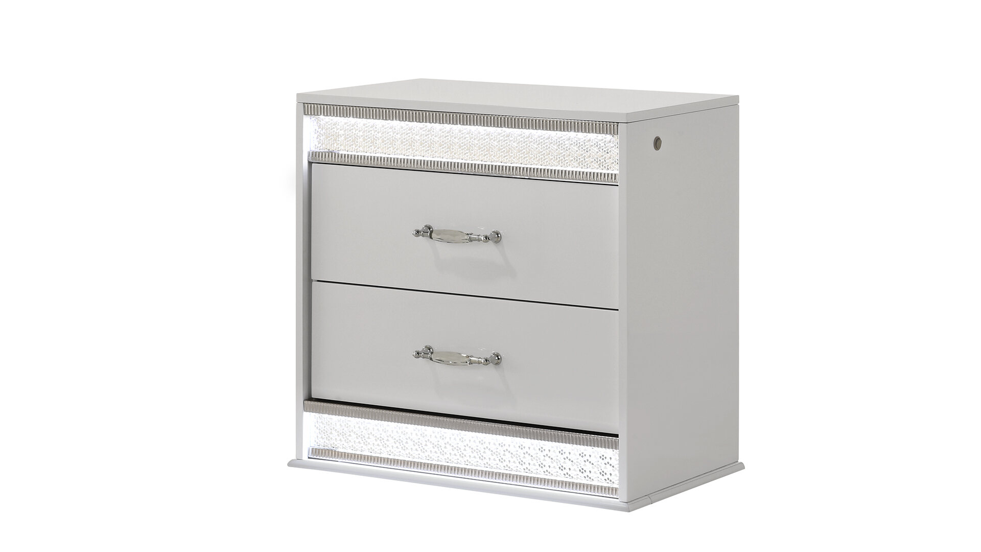 Bedside Nightstands, Glam Modern Style 2-Drawer Night stand Made with ...