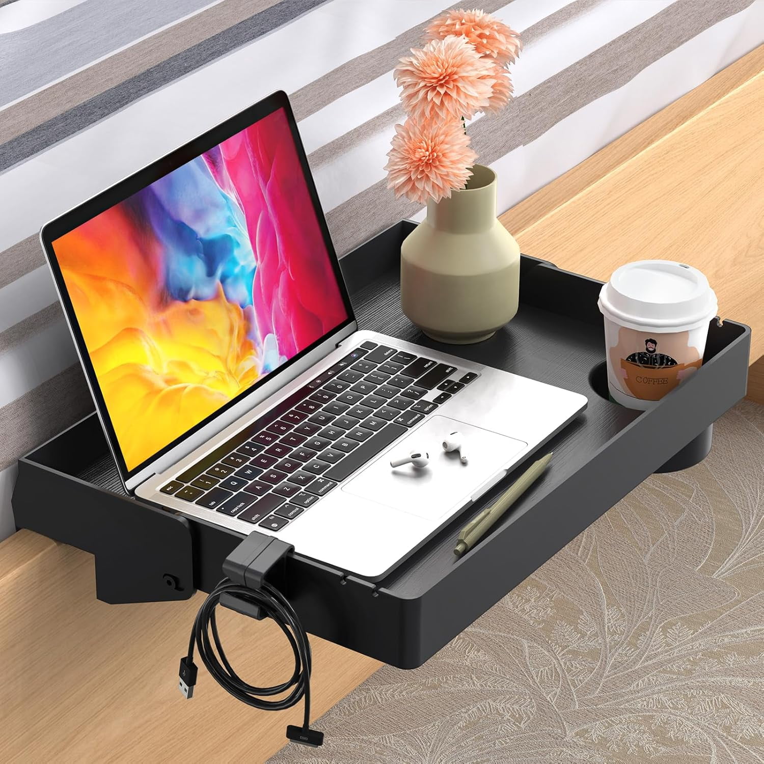 Bedside Shelf for Bed & Top Bunk- College Dorm Room Essentials, Loft ...