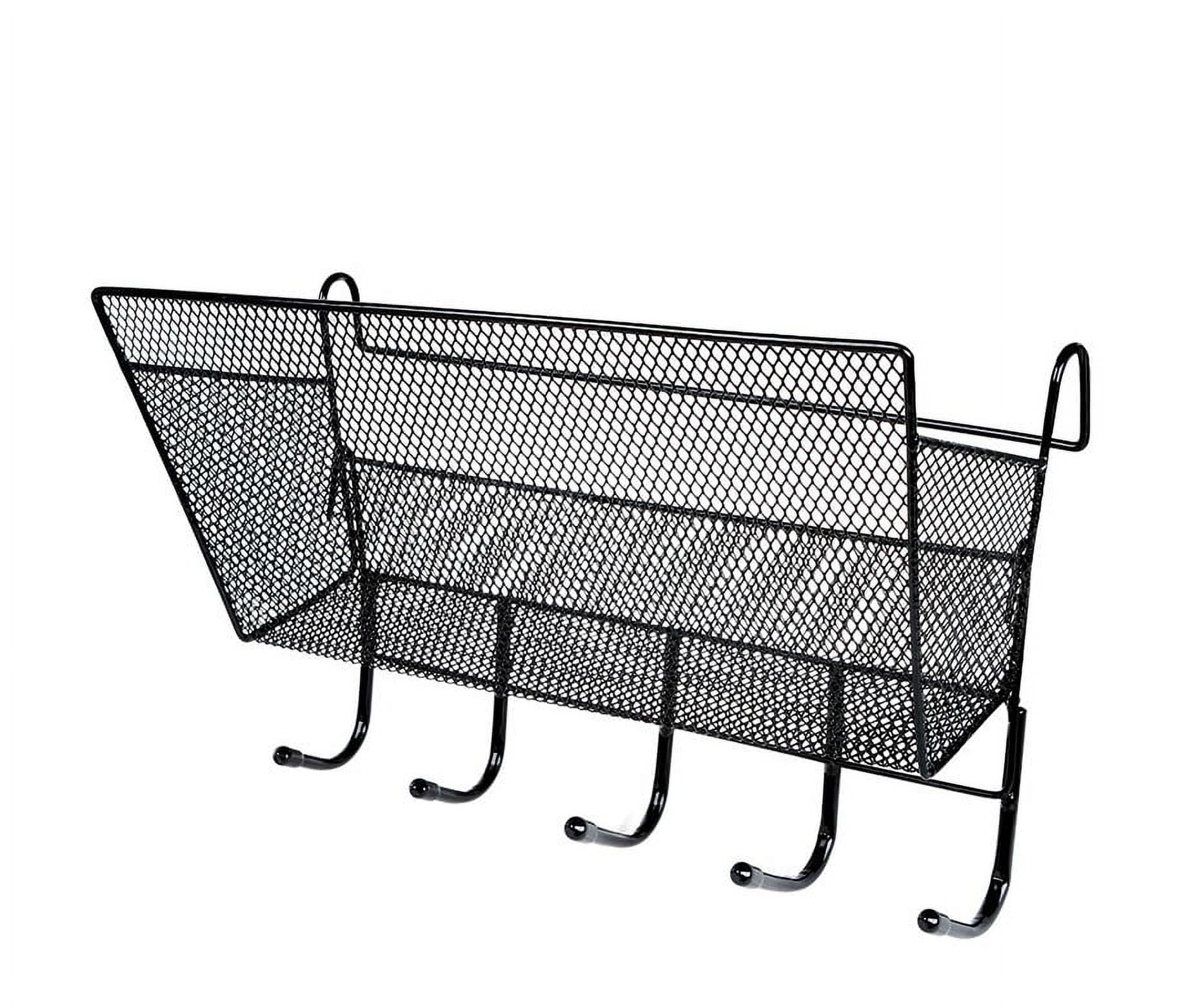 Bedside Storage Basket, Dorm Room Bed Storage Basket Metal Mesh Desktop ...
