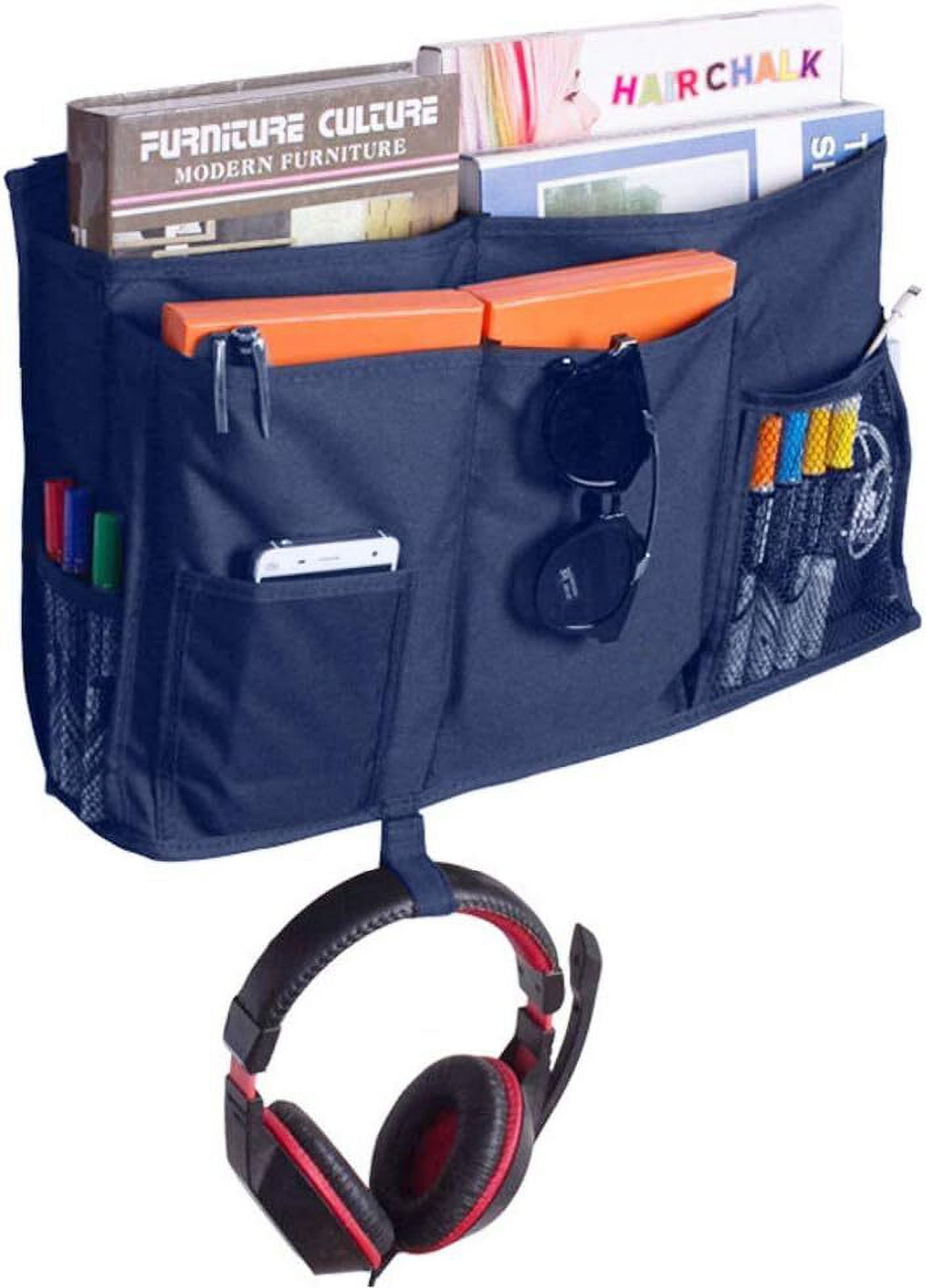 Bedside Storage Caddy, Bed Organizer Bed Storage Pocket Bedside ...