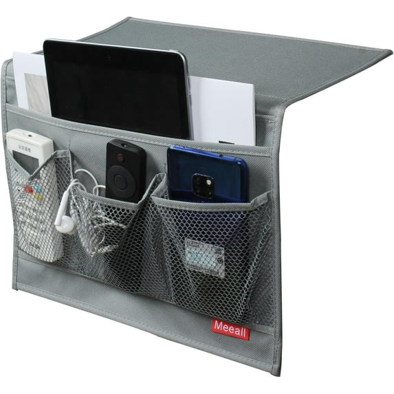 Bedside Storage Organizer with Pockets, Bedside Caddy, Table Cabinet ...