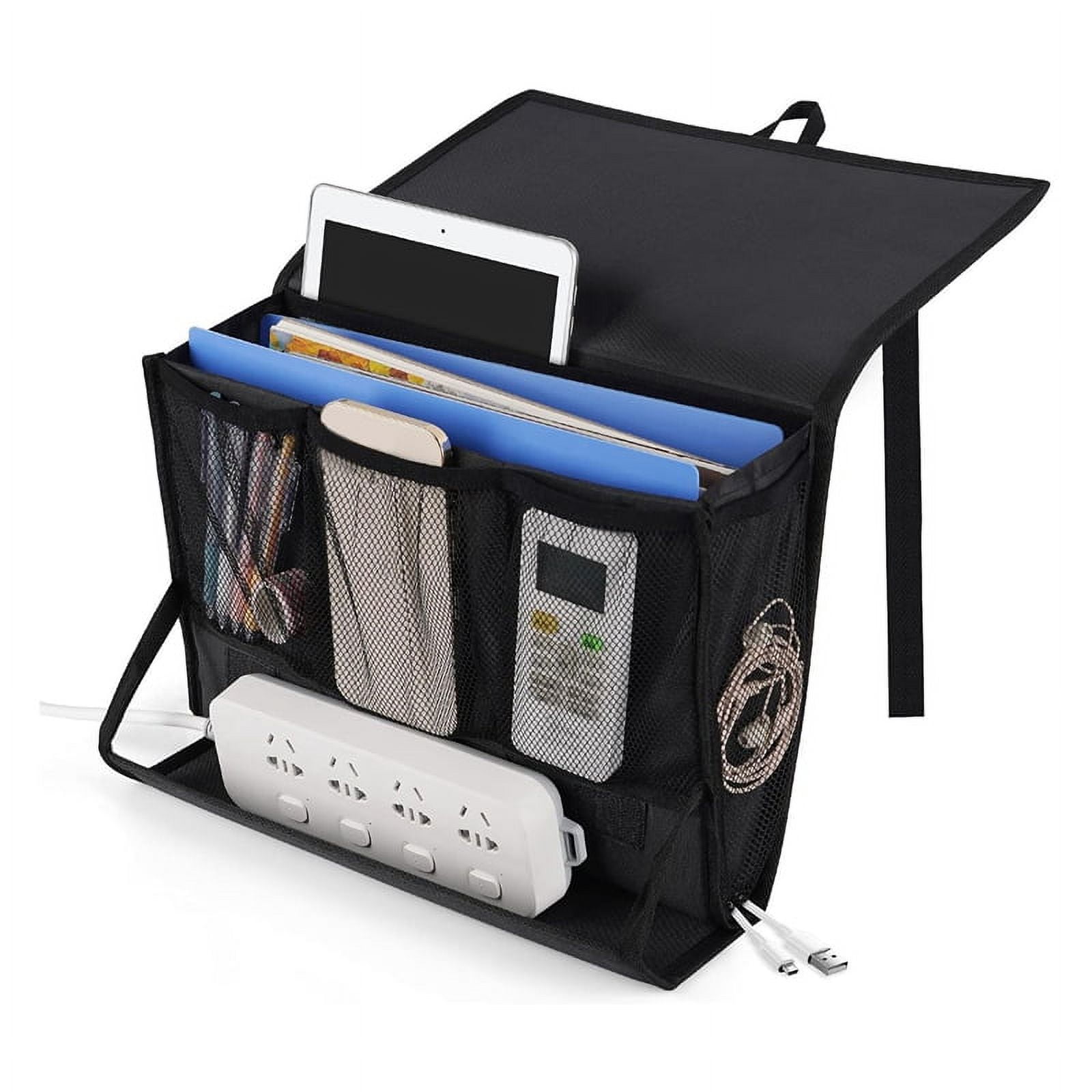Bedside Storage Organizer with Power Strip Holder and Adjustable Straps ...