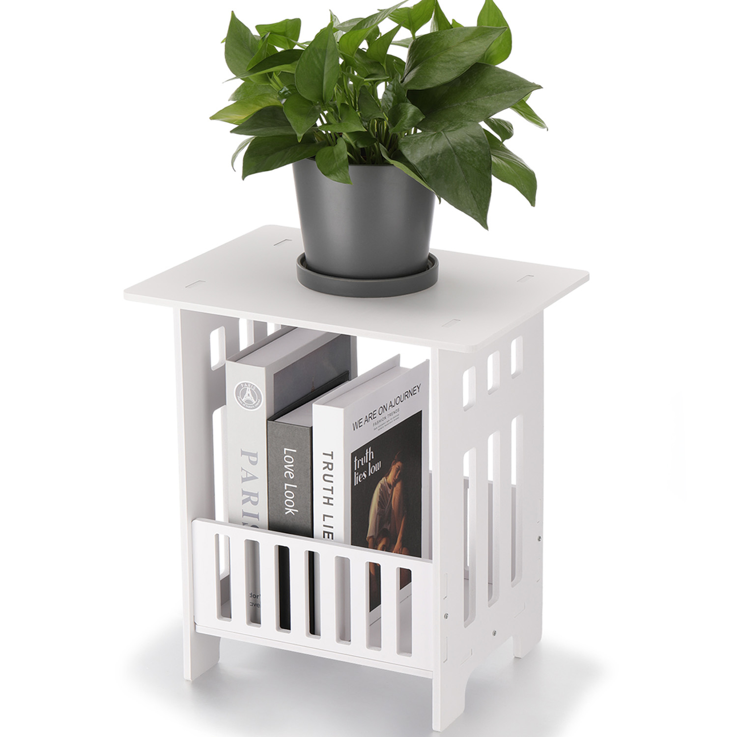 Bedside Table Bedroom End Table Storage Rack Organizer for Small Spaces ...