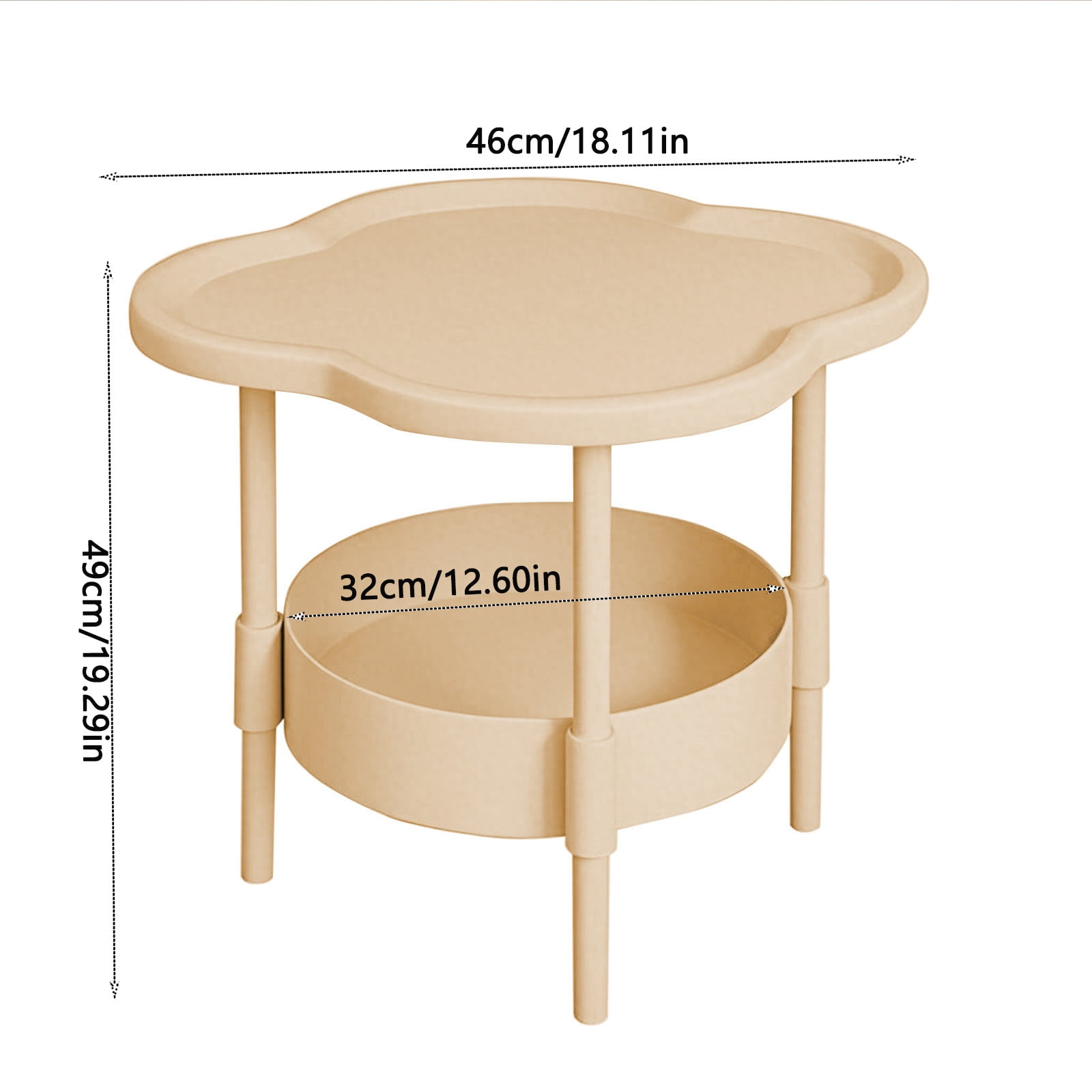 Bedside Table Bedside Storage Cabinet | 19"X18"X13" Open Shelf Table ...