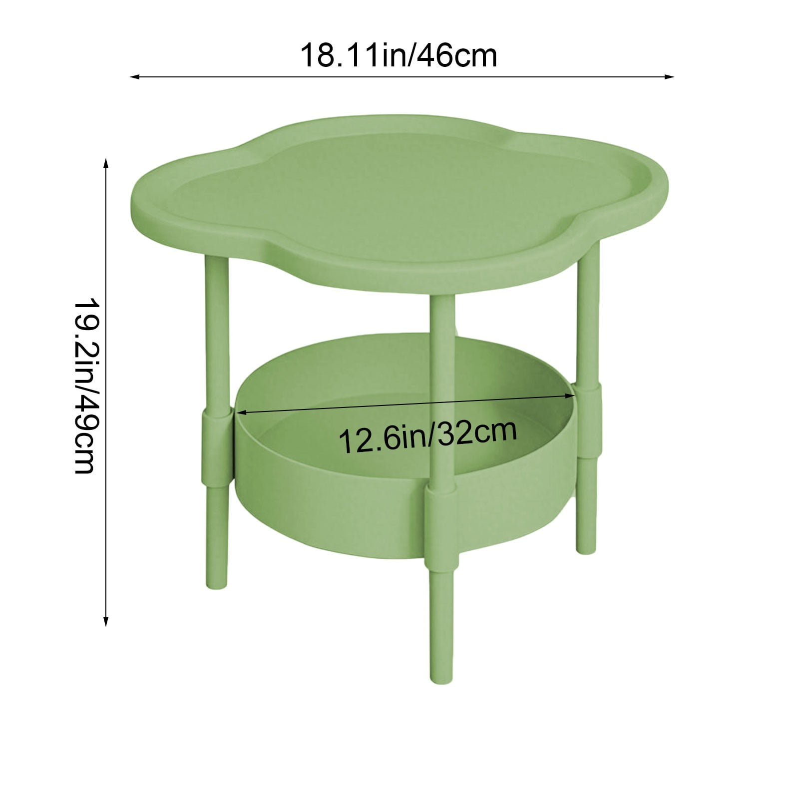 Bedside Table Bedside Storage Cabinet | 19"X18"X13" Open Shelf Table ...