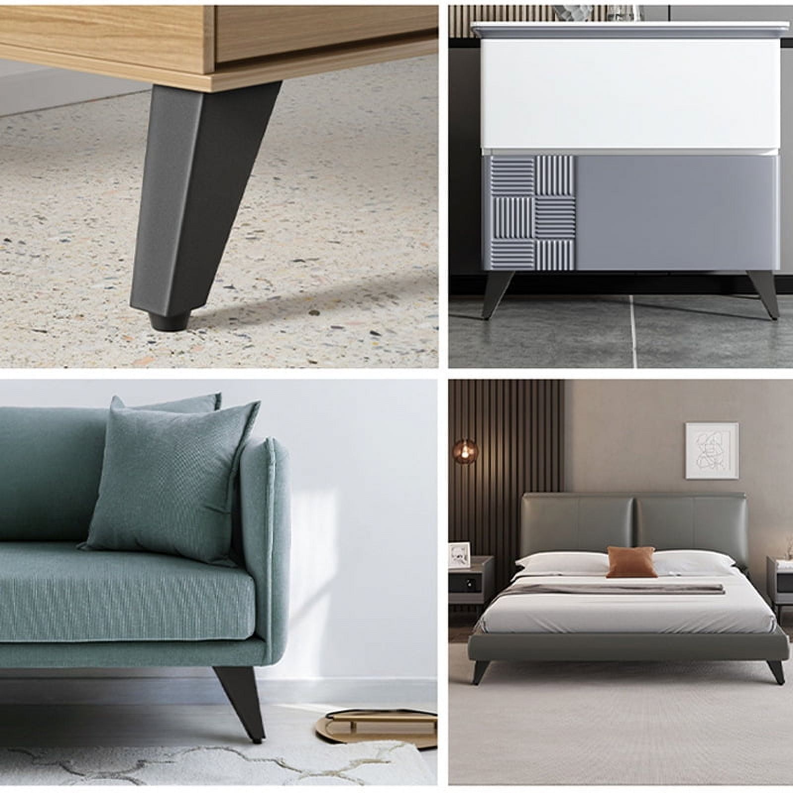 Bedside Table Home Support Feet Champagne Gold Non-slip Adjustable ...