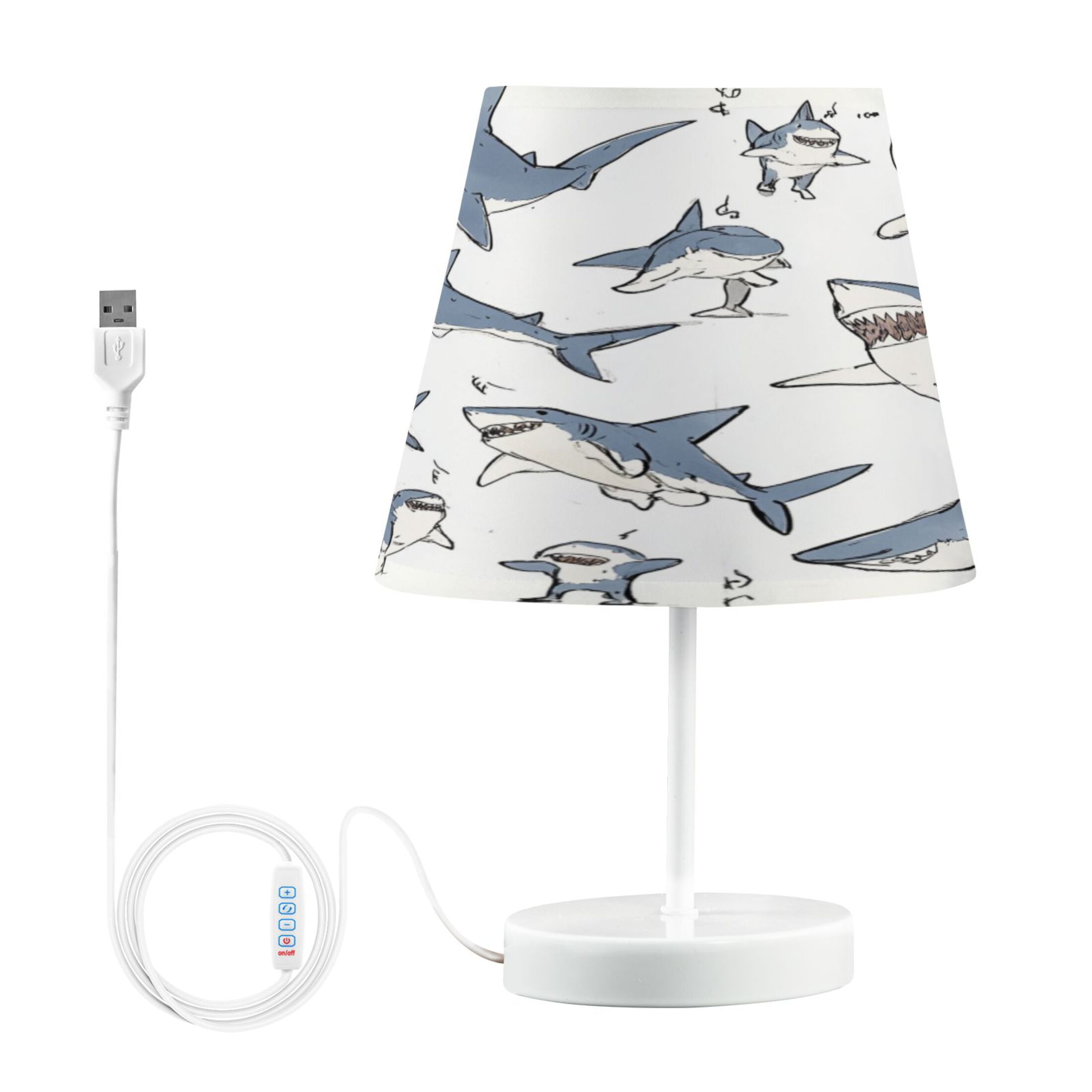 Bedside Table Lamp, Fully Dimmable Lamp with USB Interface Cable for ...
