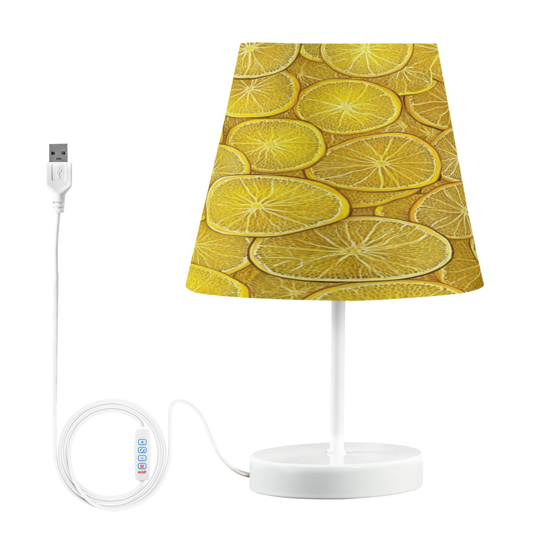 Bedside Table Lamp, Fully Dimmable Lamp with USB Interface Cable for ...