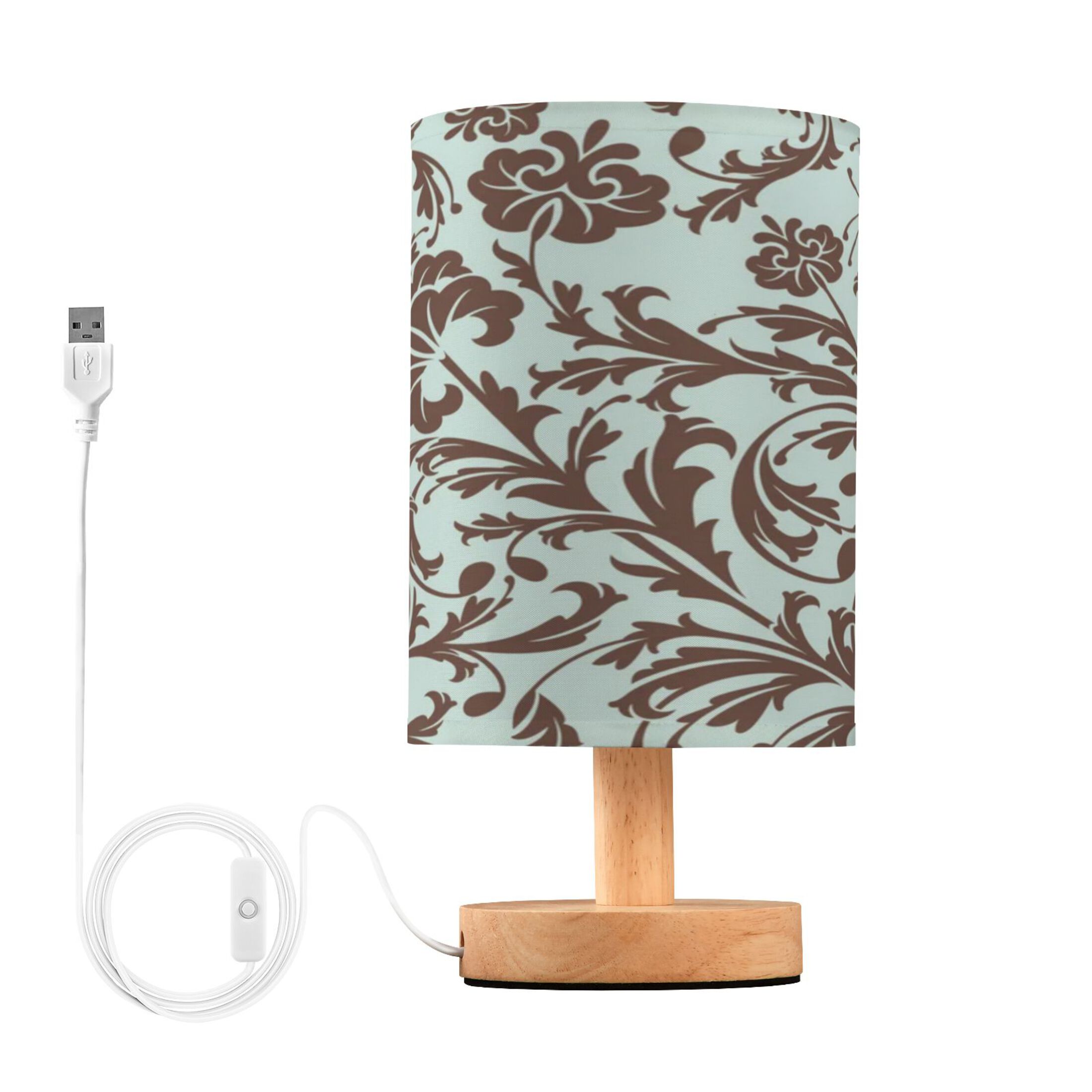 Bedside Table Lamp with USB Port , LED Nightstand Lamp with Linen ...