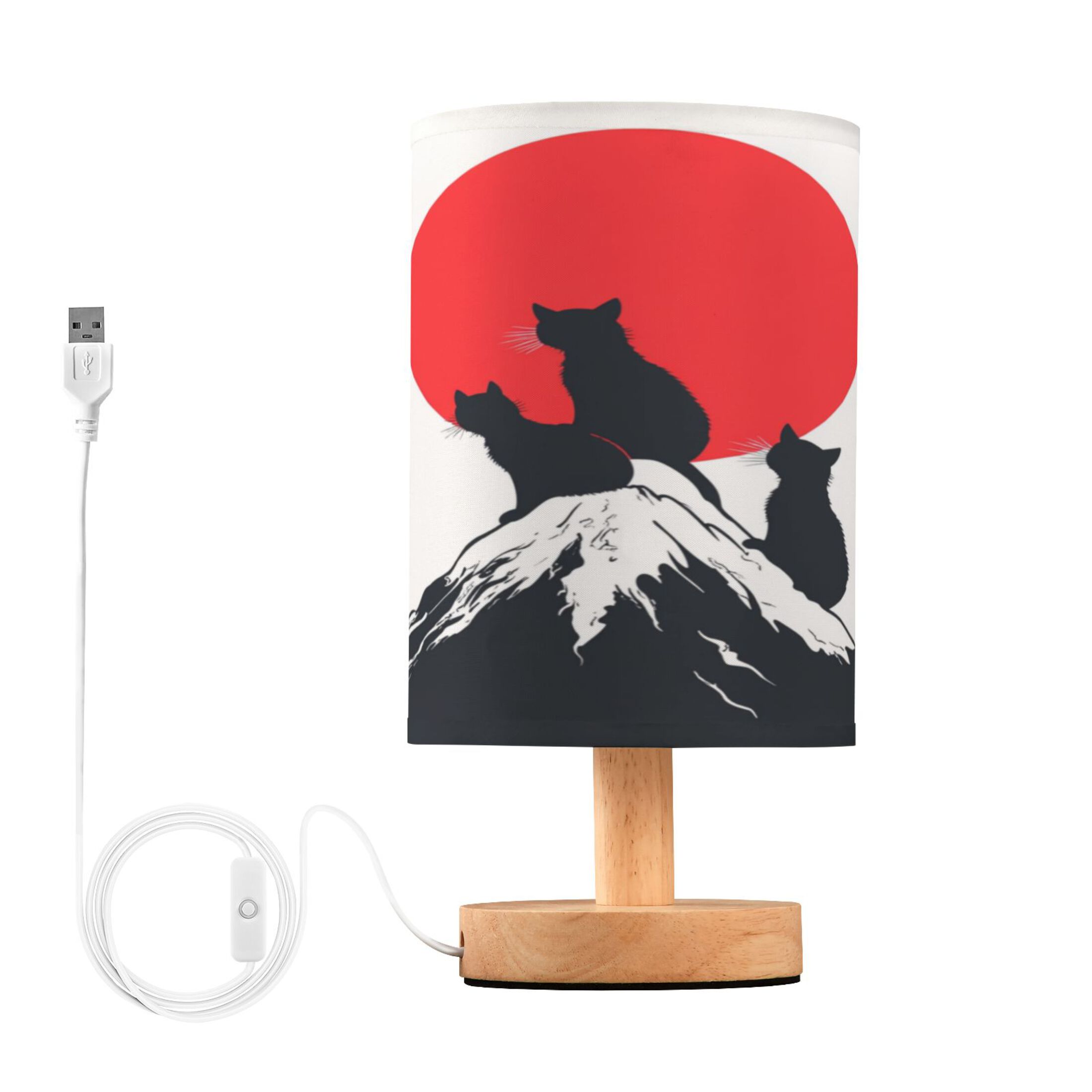 Bedside Table Lamp with USB Port , LED Nightstand Lamp with Linen ...