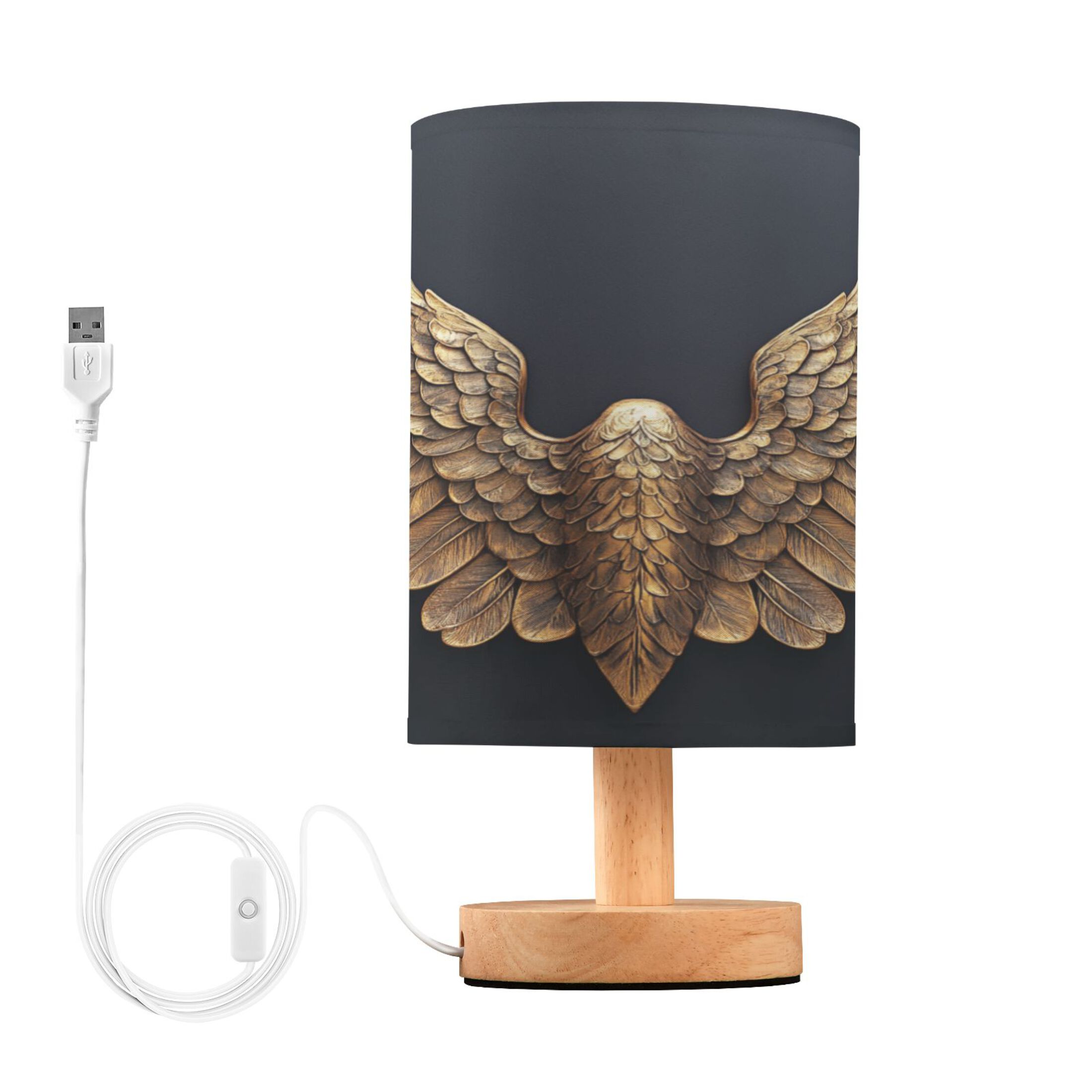 Bedside Table Lamp with USB Port , LED Nightstand Lamp with Linen ...