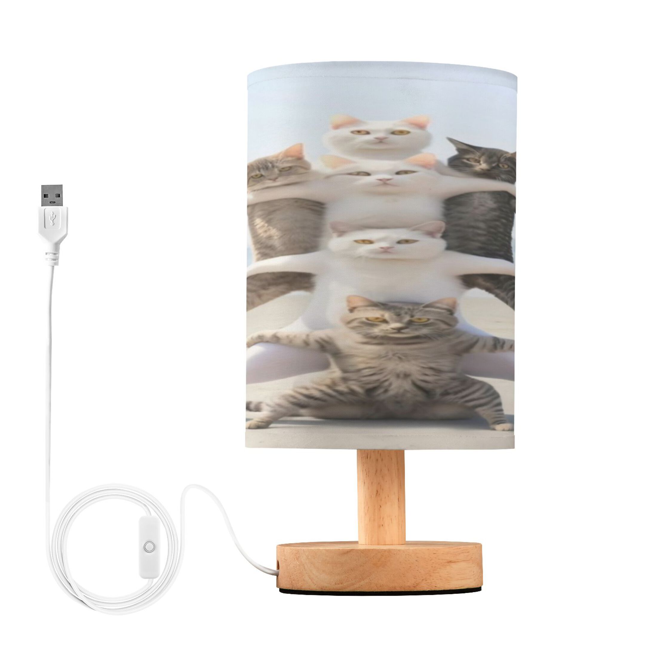 Bedside Table Lamp with USB Port , LED Nightstand Lamp with Linen ...