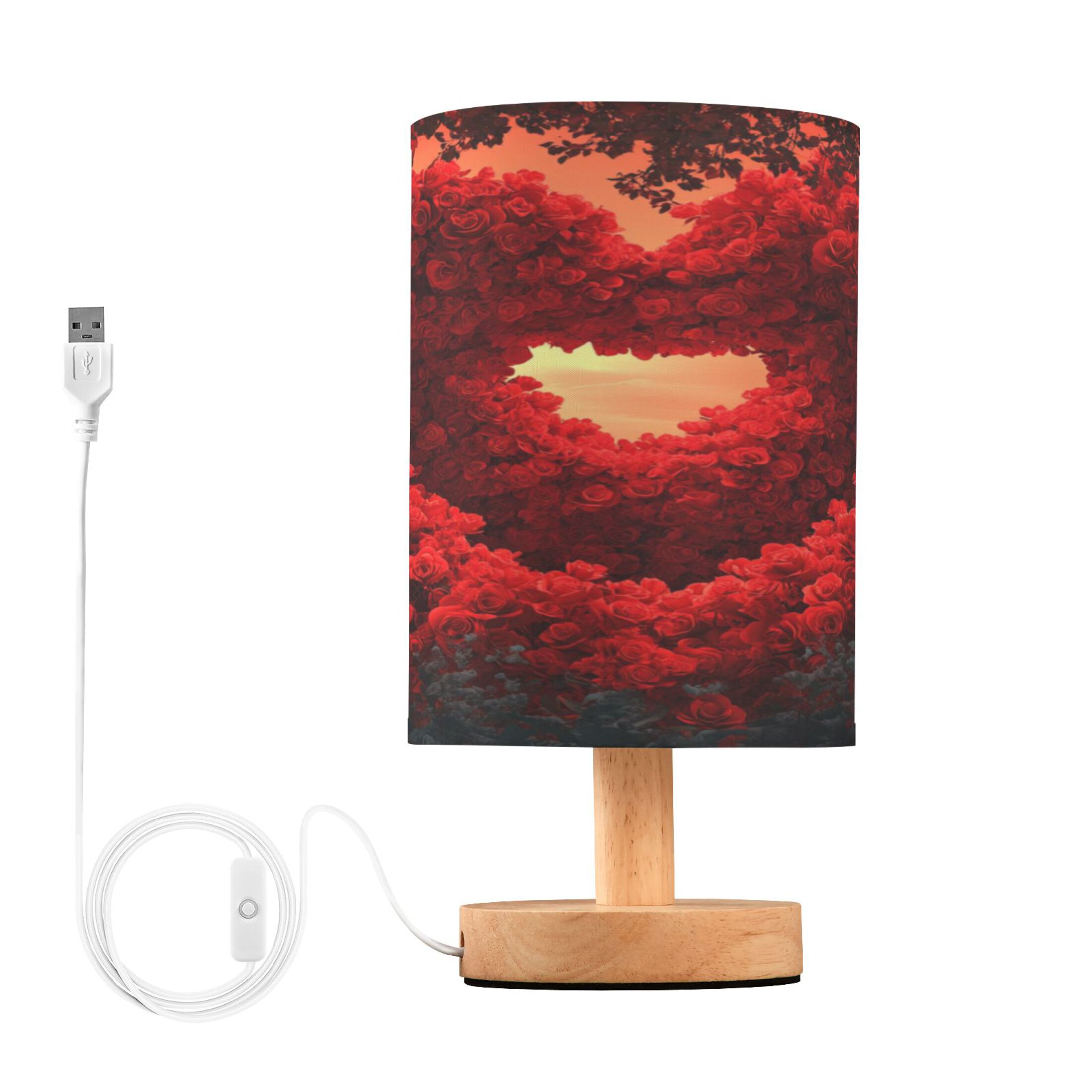 Bedside Table Lamp with USB Port , LED Nightstand Lamp with Linen ...