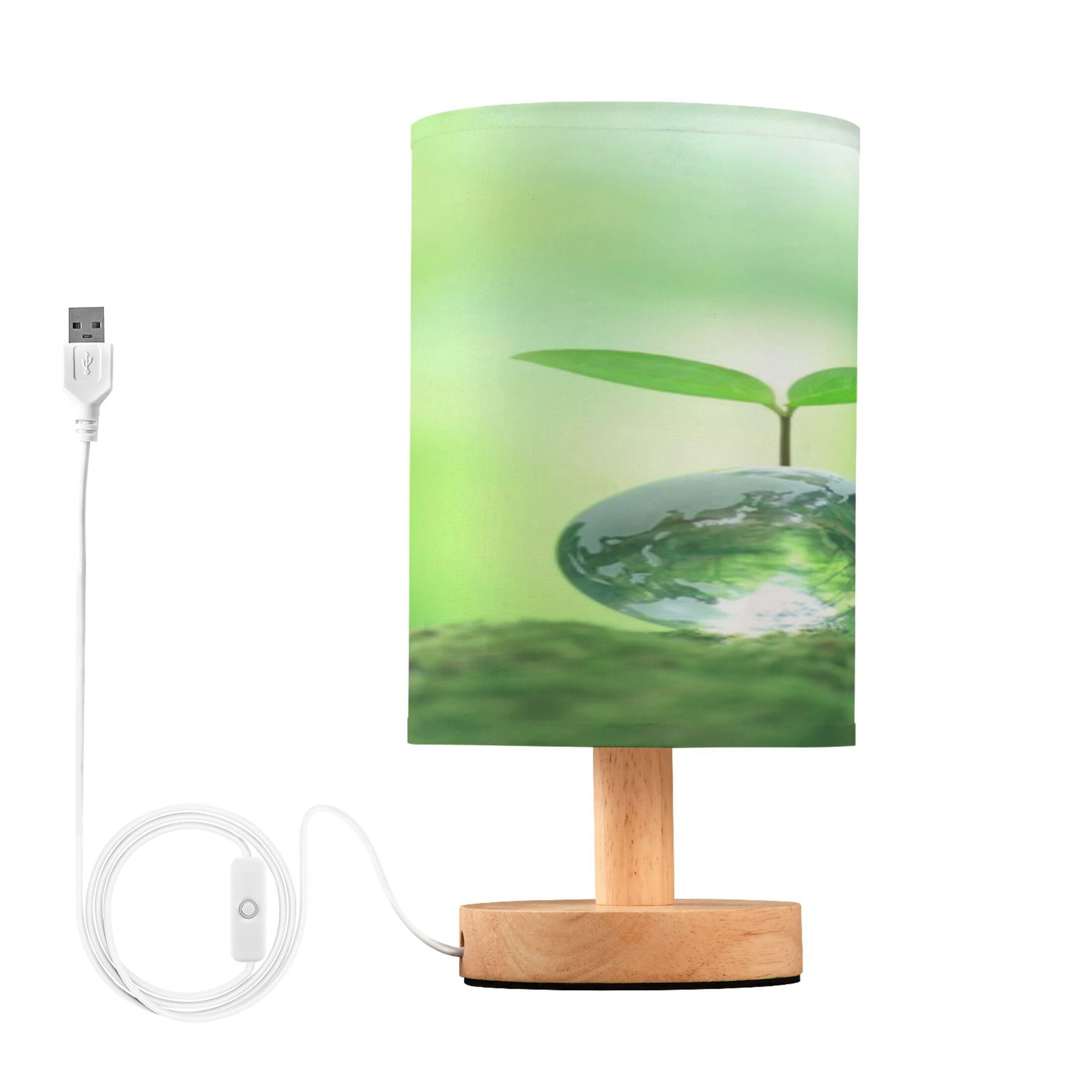 Bedside Table Lamp with USB Port , LED Nightstand Lamp with Linen ...