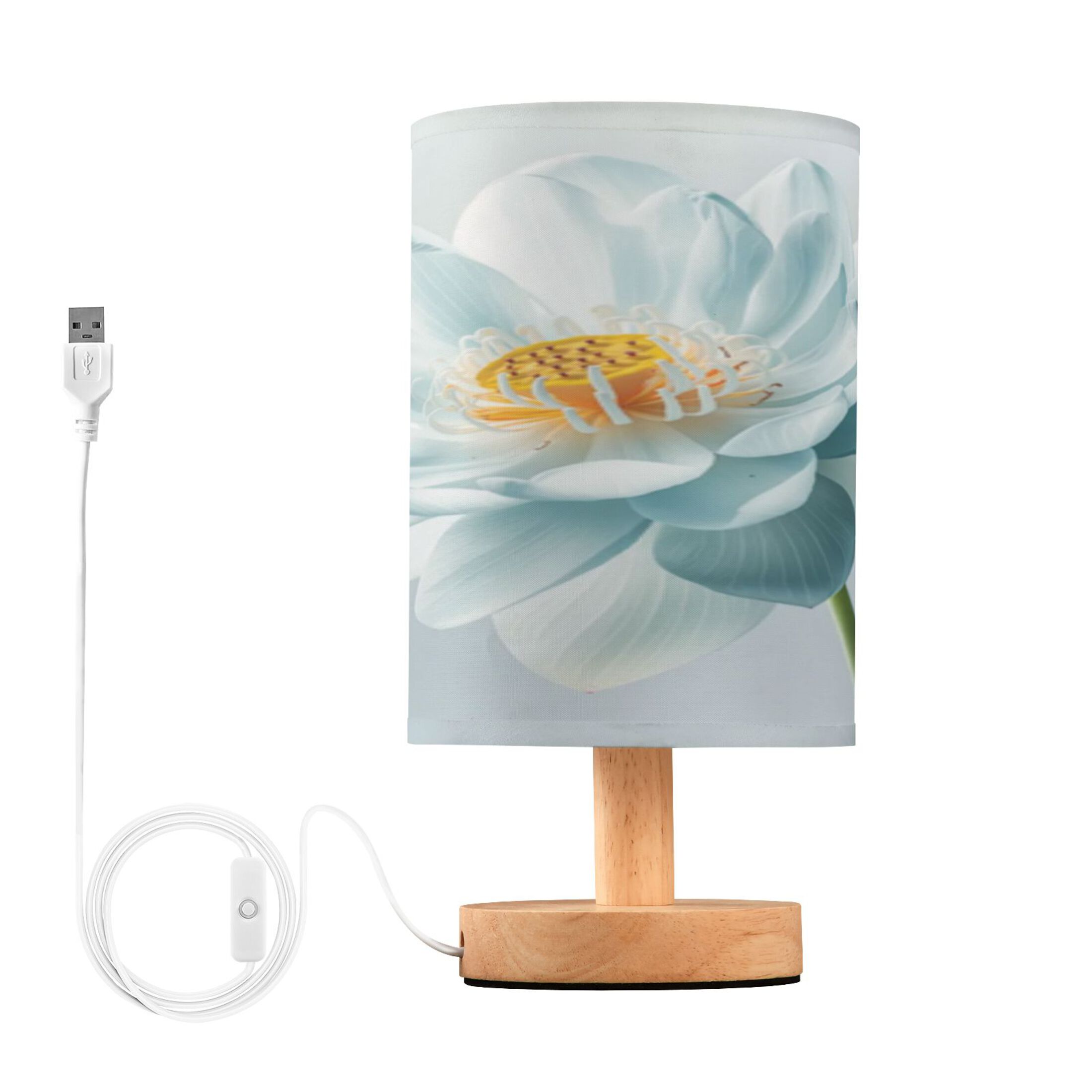 Bedside Table Lamp with USB Port , LED Nightstand Lamp with Linen ...
