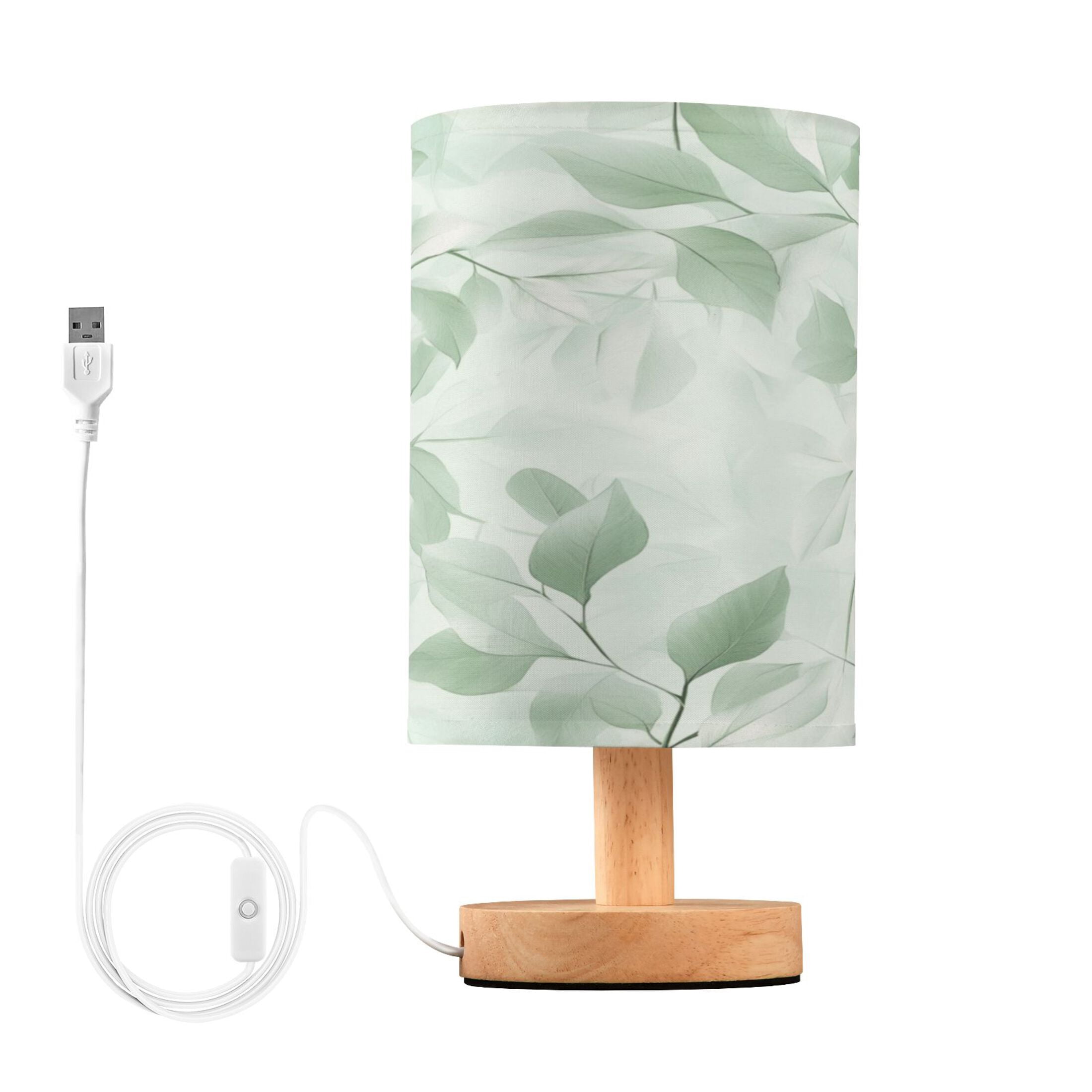 Bedside Table Lamp with USB Port , LED Nightstand Lamp with Linen ...